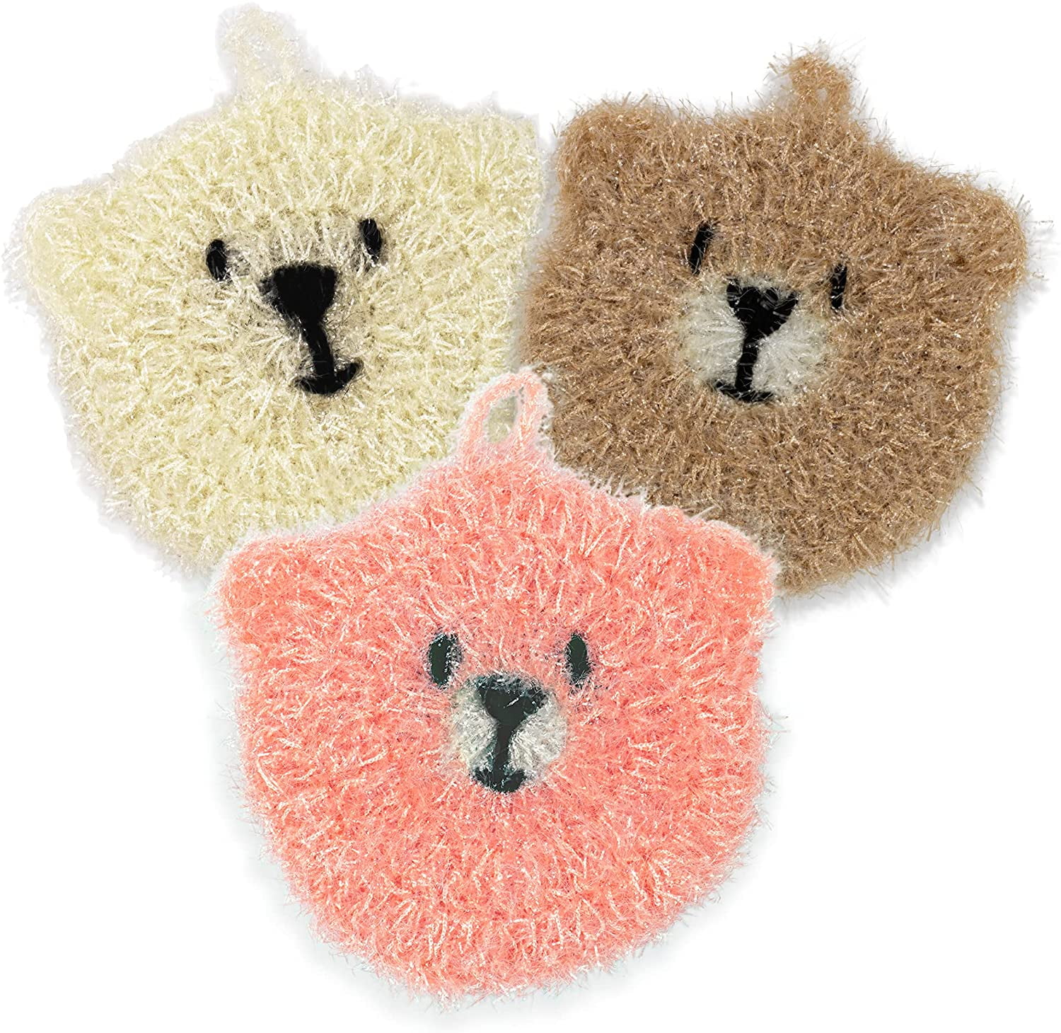 Crochet Scrubbies Collection Dish Wash Cloth Double Layered Korean ...