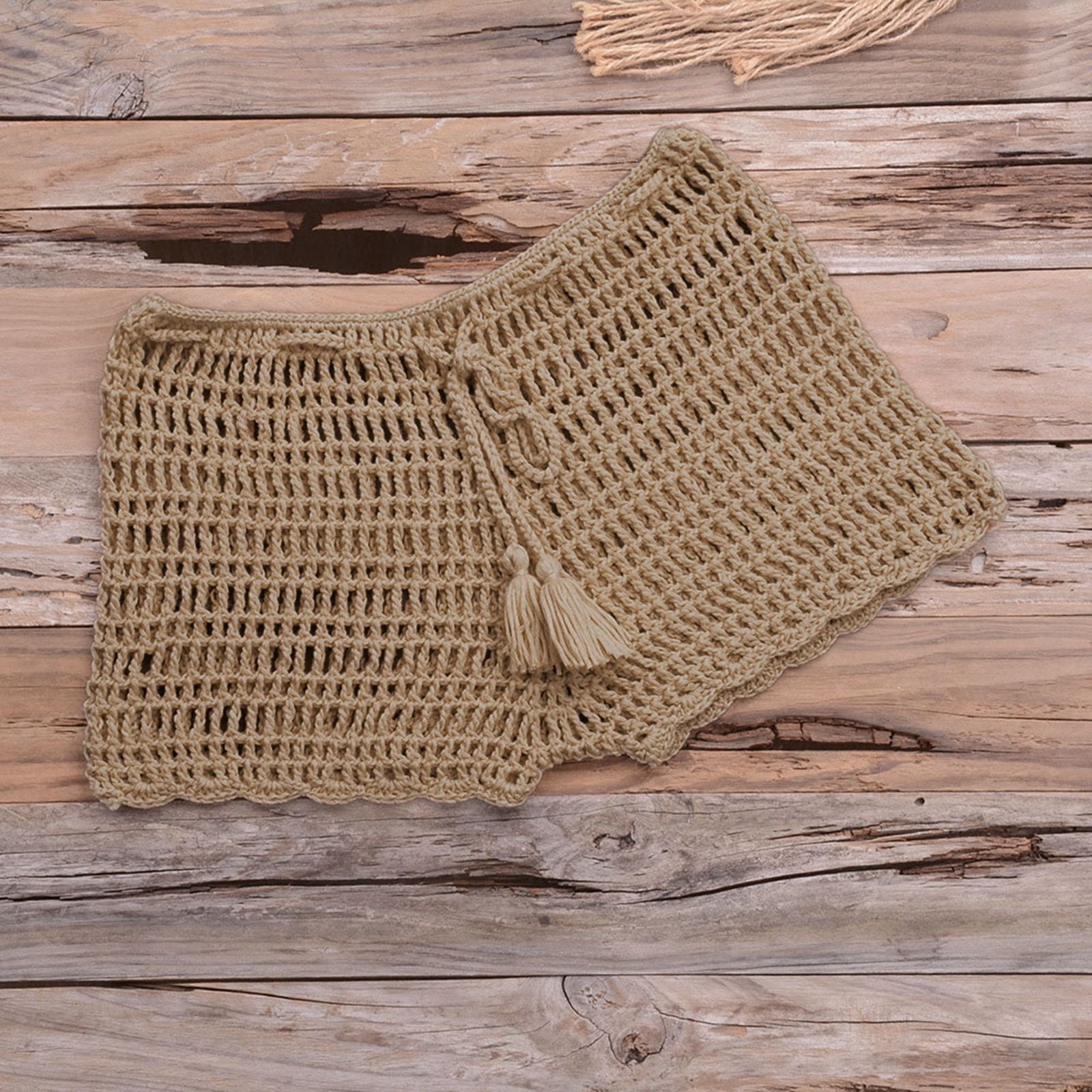 Crochet Shorts Sheer Swim Shorts for Women Drawstring Beach Womens ...