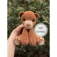 Crochet Sitting Bear Amigurumi Pattern, Woodland Animal Design, Low Sew ...