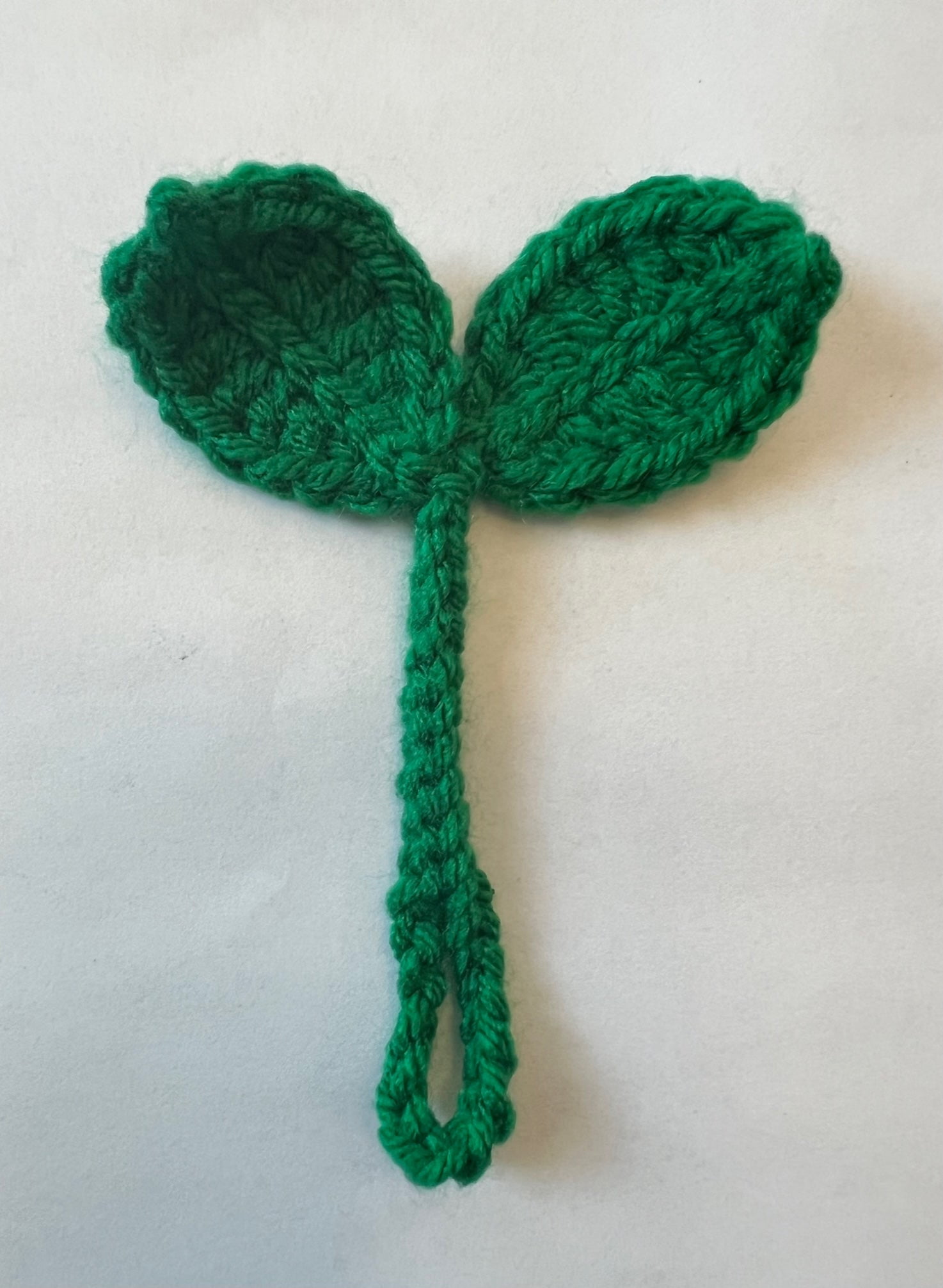 Crochet Sprout Leaf | Headphone Accessory | Bookmark | Cable Tie ...