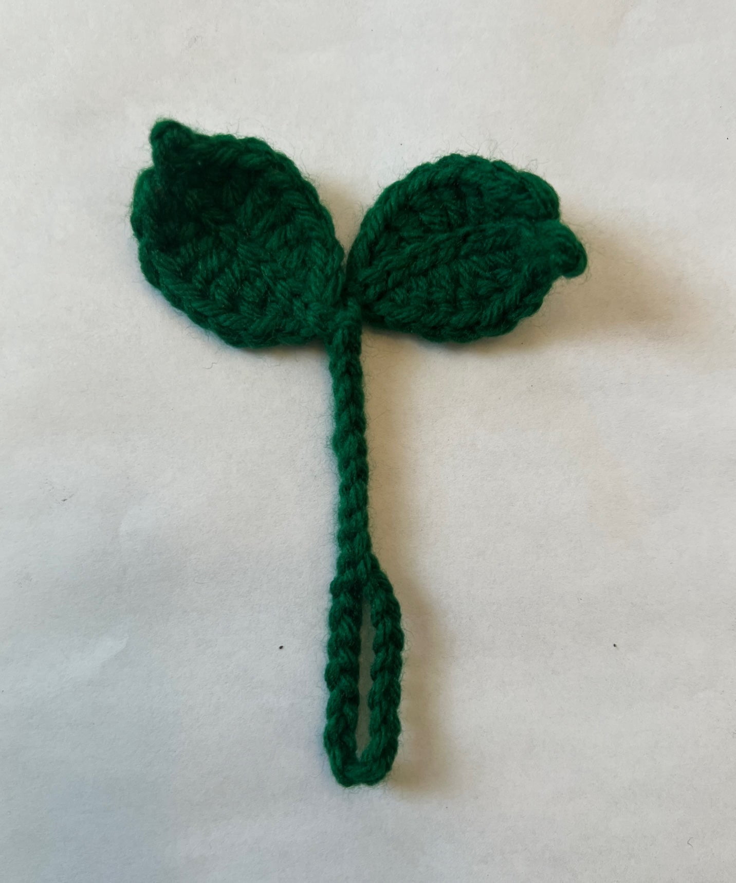 Crochet Sprout Leaf | Headphone Accessory | Bookmark | Cable Tie ...