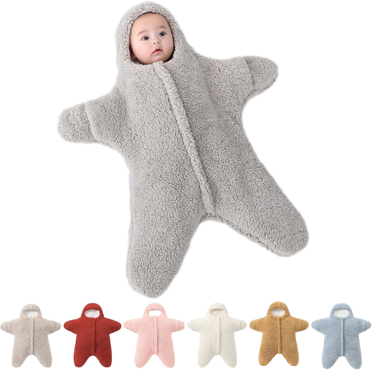 Crochet Starfish Baby Onesie, Baby Starfish Sleeping Bag, Wearable Wool Thick Fleece Newborn ...