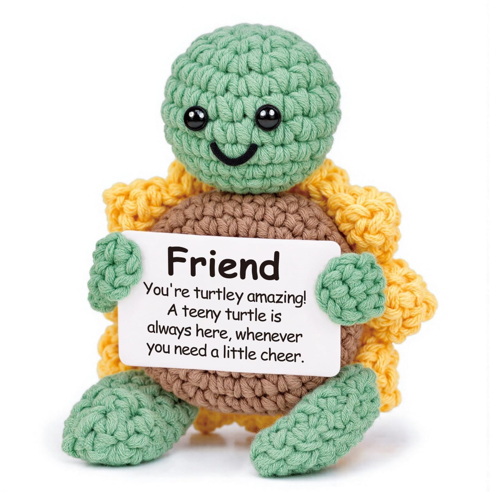 Crochet Sunflower Turtle Gift, Handmade Positive Present for Best ...