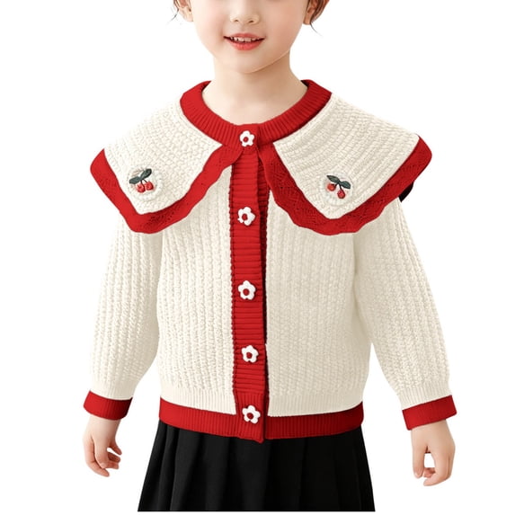 Crochet Thermal Cable Knit Cardigan Outfit for Kids Girl Boy Winter ...