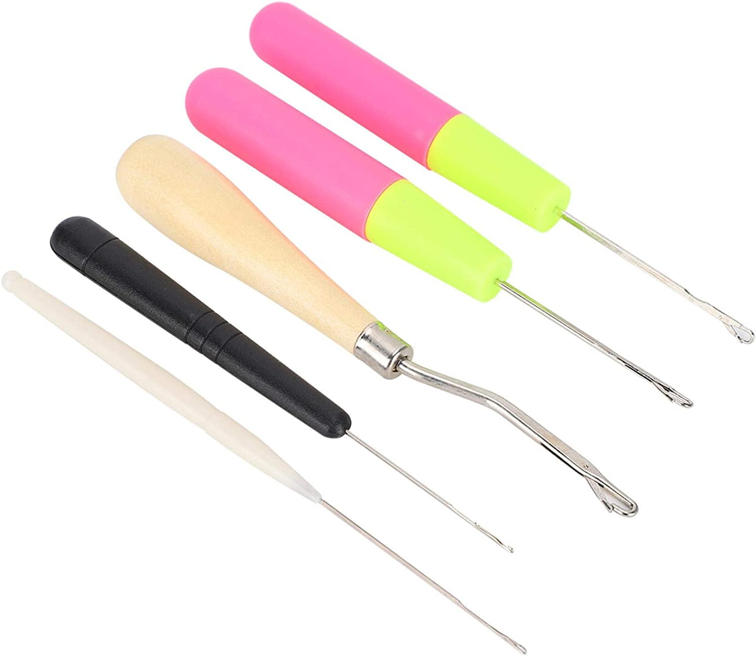 Crochet Tool, Reliable DIY Knitting Tool Wooden Bent Latch Hook 5 Pcs ...
