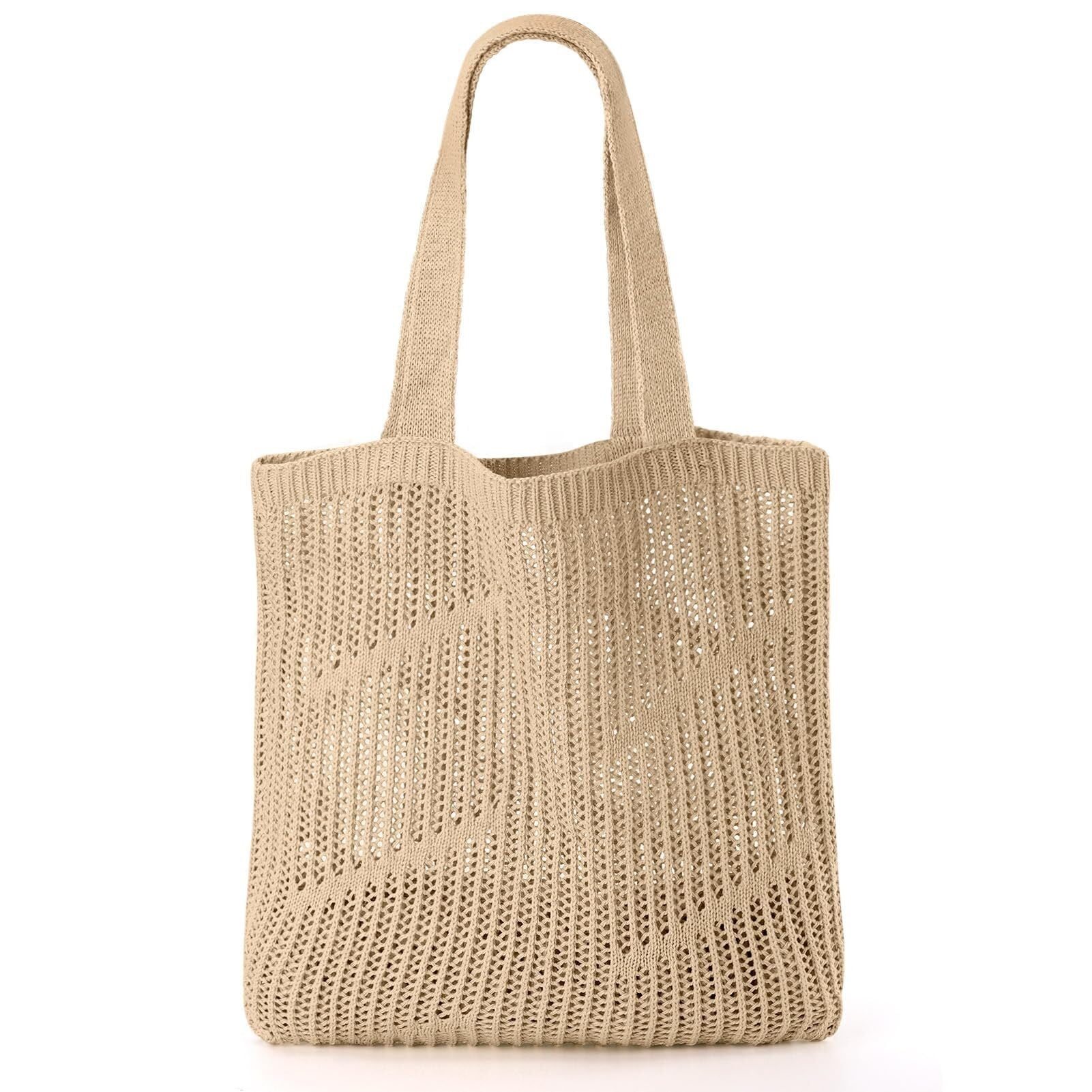 Crochet Tote Bag, Beach Mesh Knitted Bag Large Aesthetic Shoulder Hobo ...