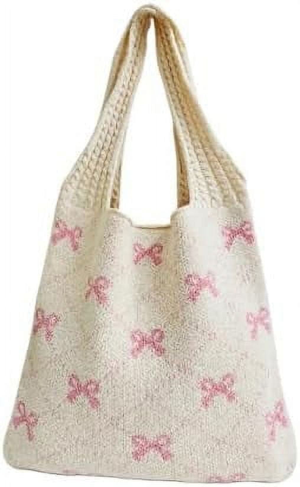 Crochet Tote Bag Heart Tote Cutecore Key Chain Cute Tote Bag Y2K ...