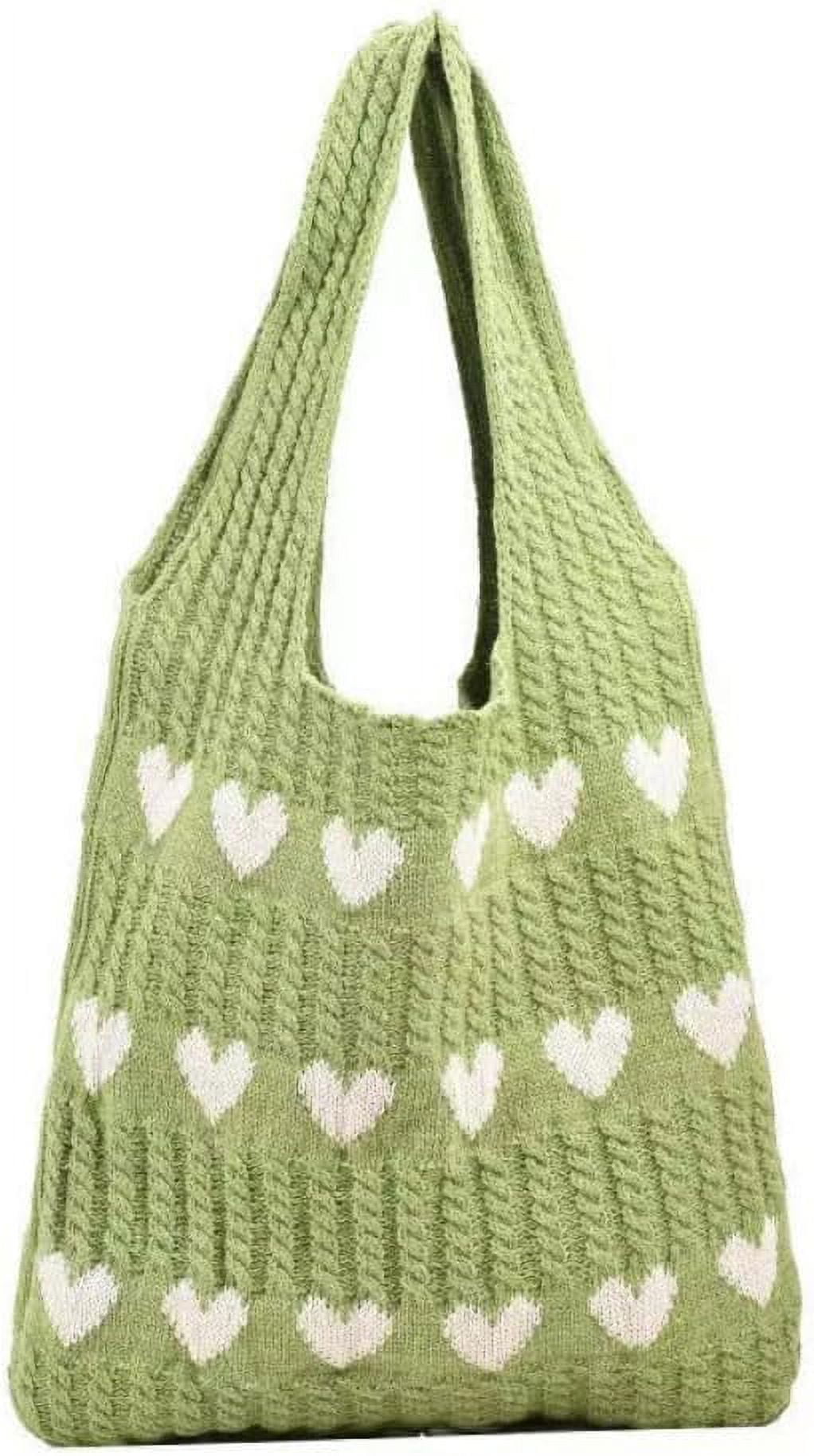 Crochet Tote Heart Tote Handbag Tote Y2K Accessories Shoulder Bag Heart ...