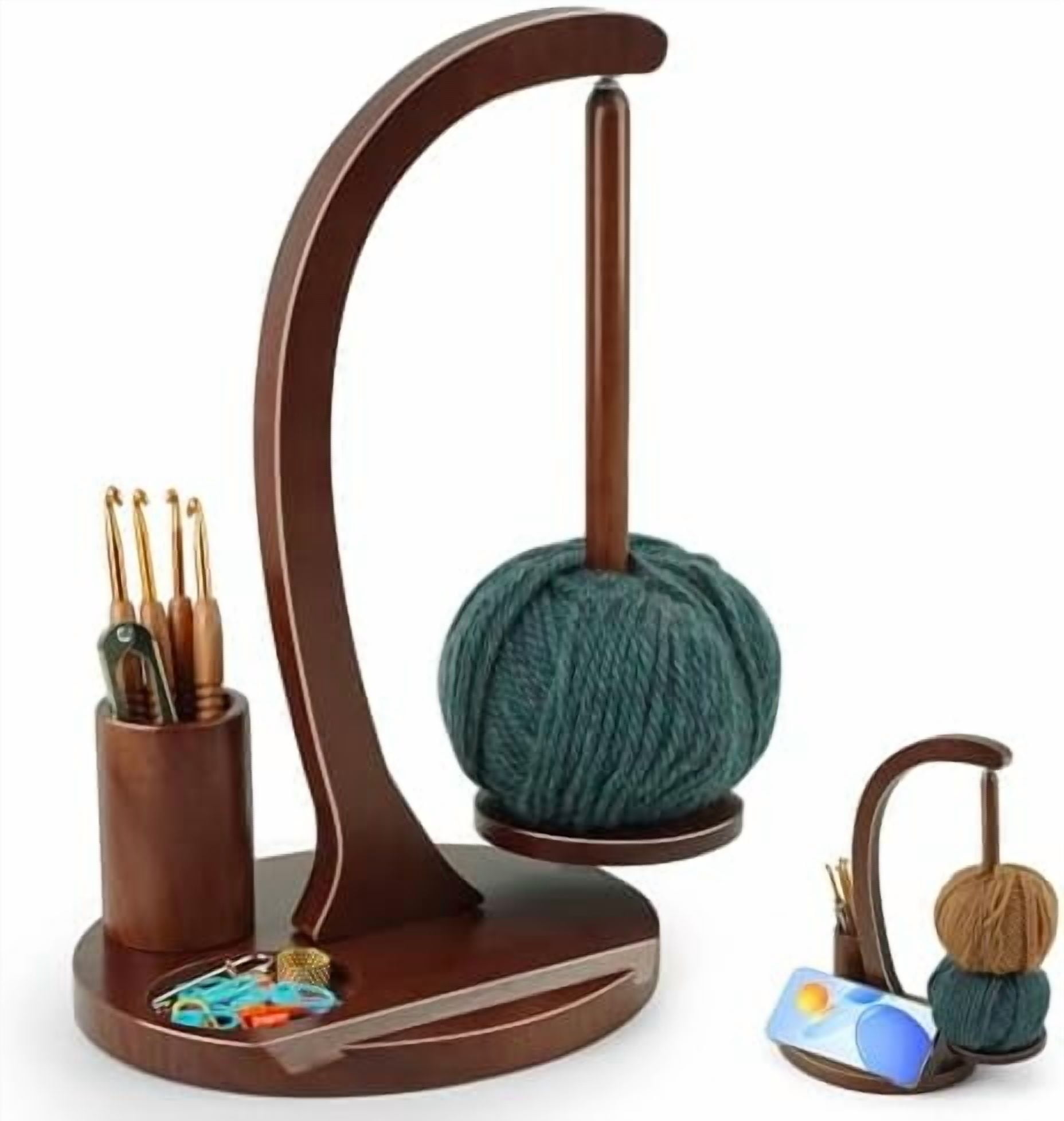 Crochet Yarn Holder, Yarn Spinner for Crocheting with Phone Stand ...