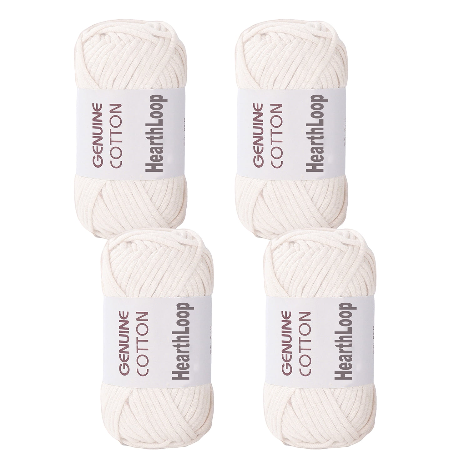 Crochet Yarn Set, 4 Skeins Cotton-Nylon Blend Yarn – No Tangling, Easy ...
