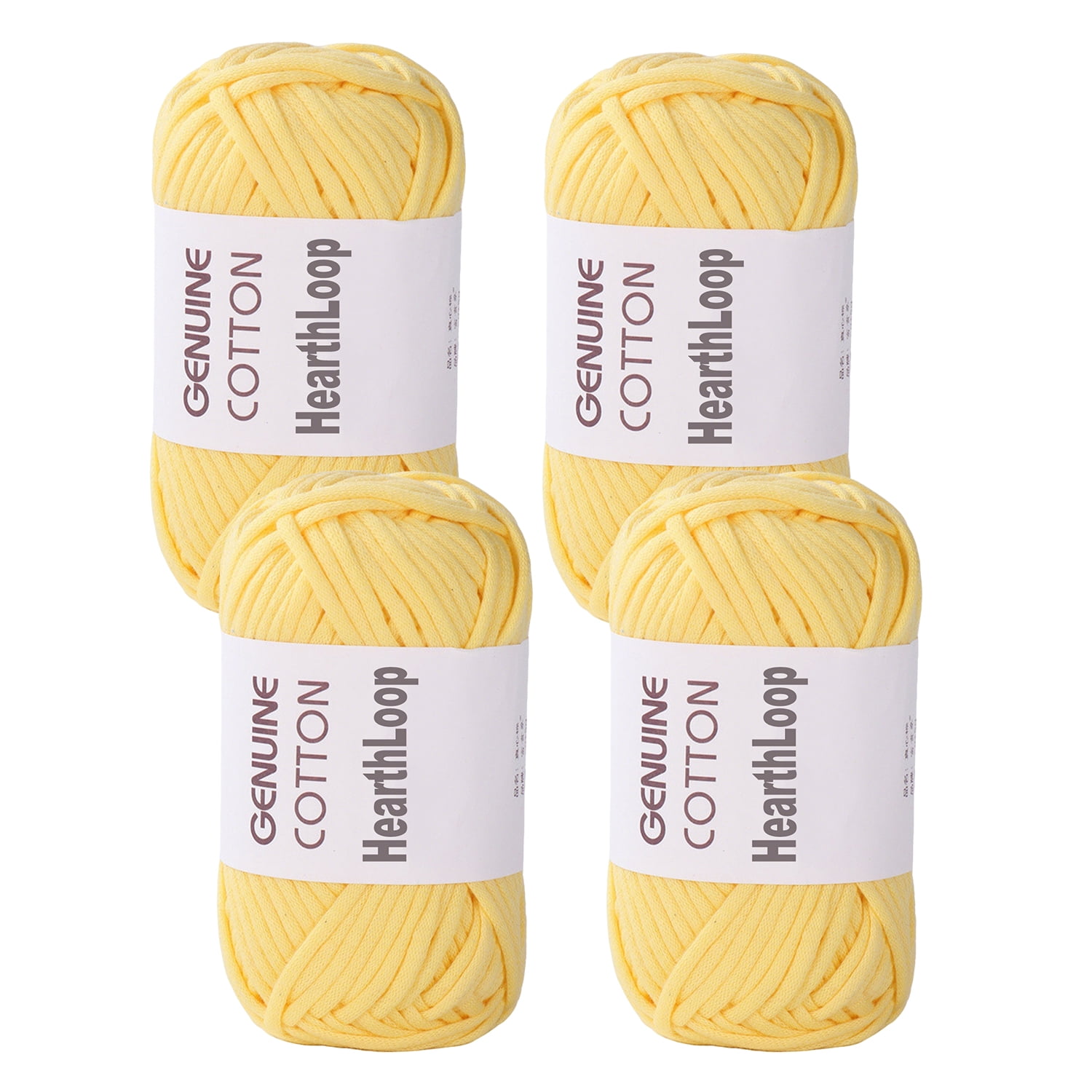 Crochet Yarn Set, 4 Skeins Cotton-Nylon Blend Yarn – No Tangling, Easy ...