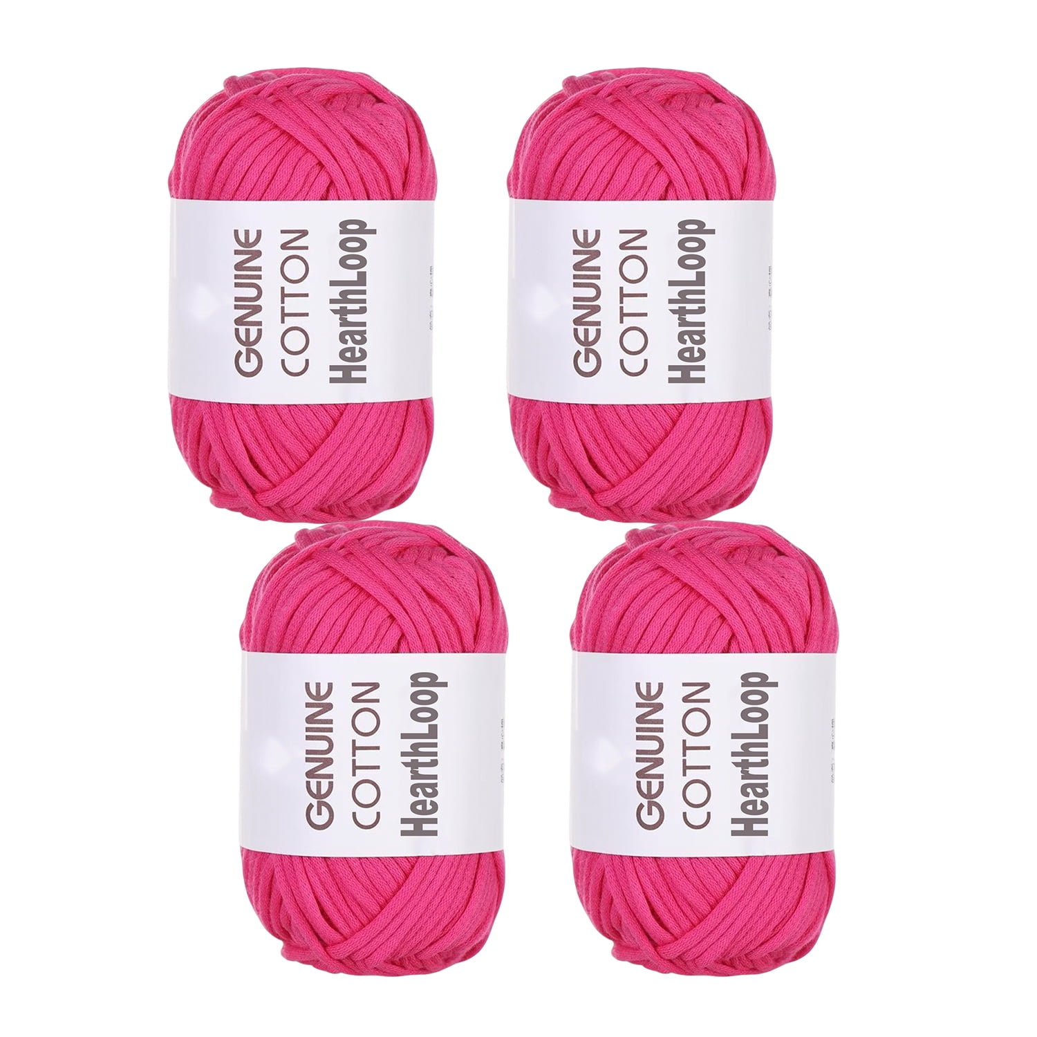 Crochet Yarn Set, 4 Skeins Cotton-Nylon Blend Yarn – No Tangling, Easy ...