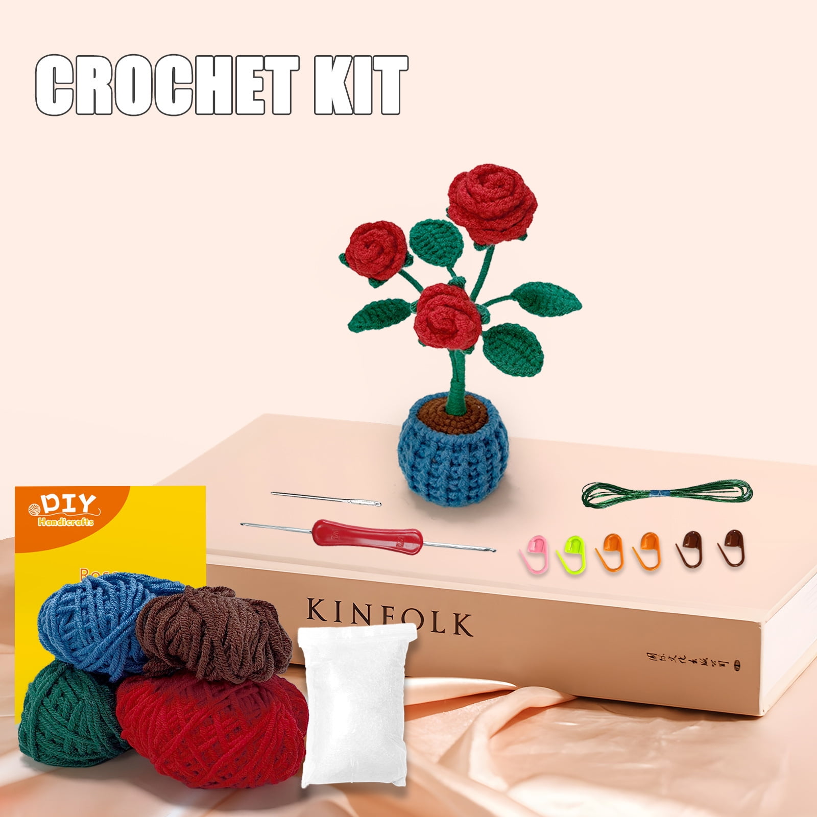 Crochet kit beginner crochet kit, live recording, complete DIY kit for ...