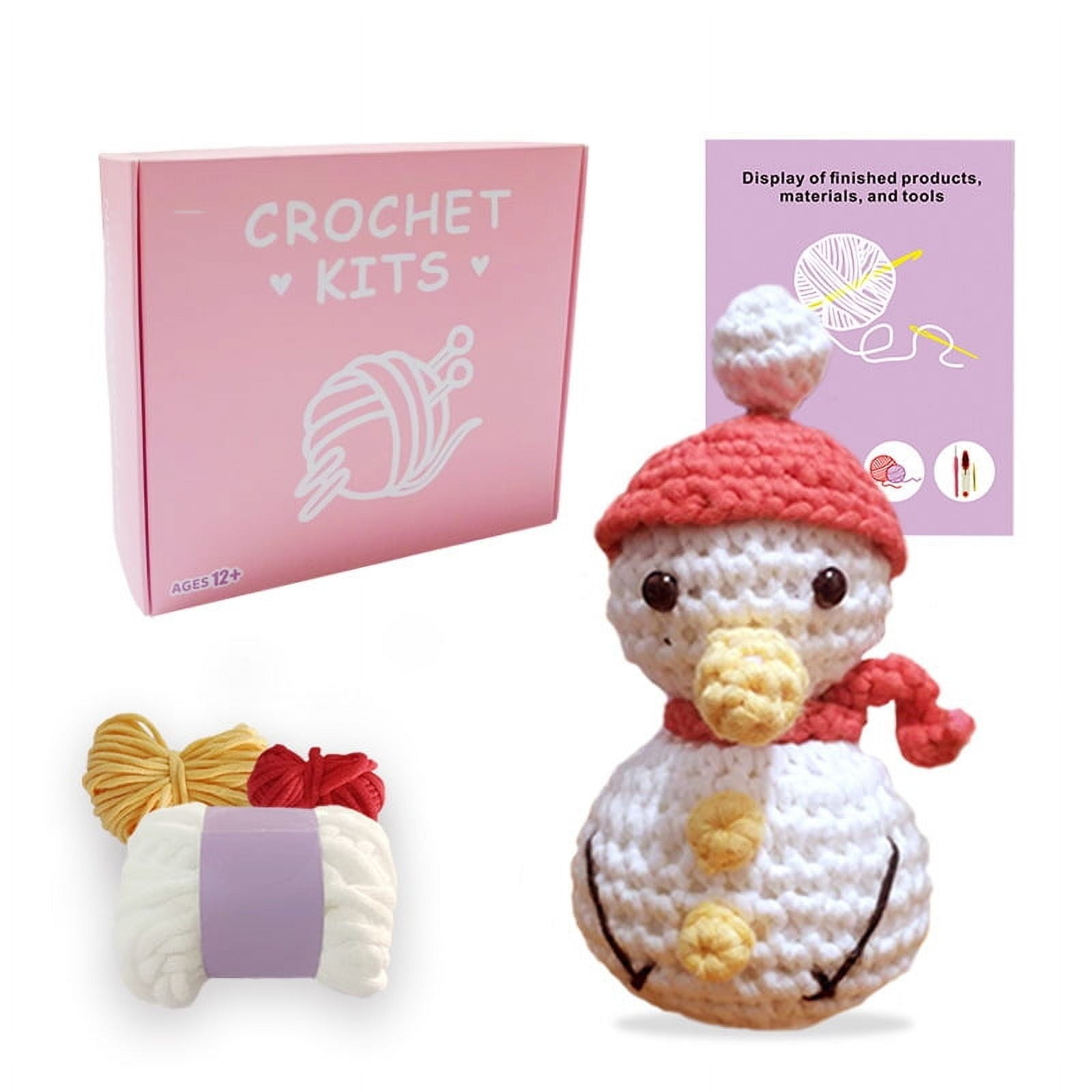 Crochet kit for beginners kids, Complete DIY Kit Animals with Kits for ...