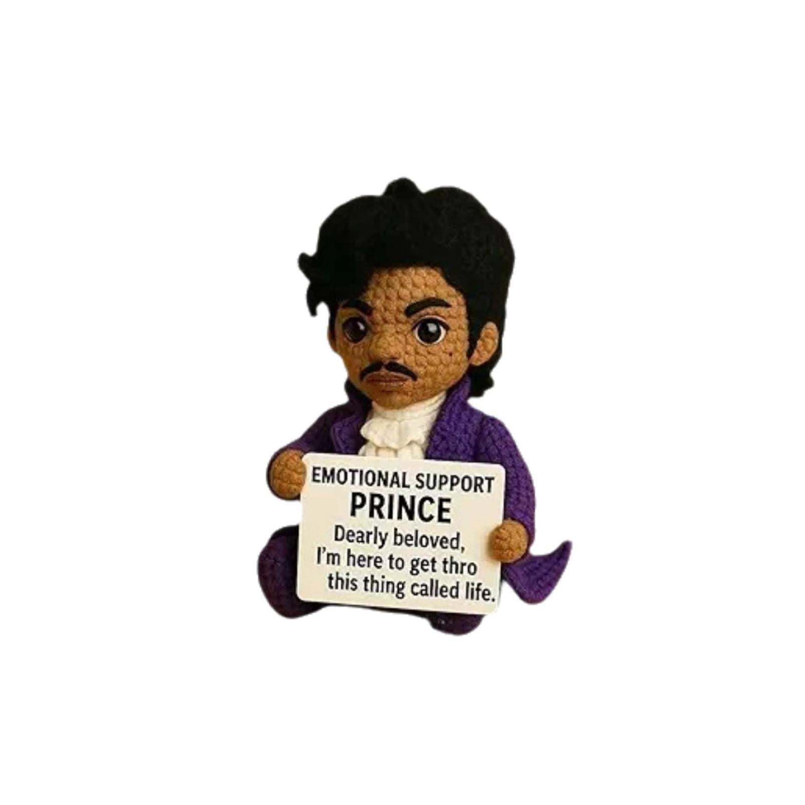 Crocheted Emotional Dolls, 2025 New Positive Affirmation Crochet Prince ...