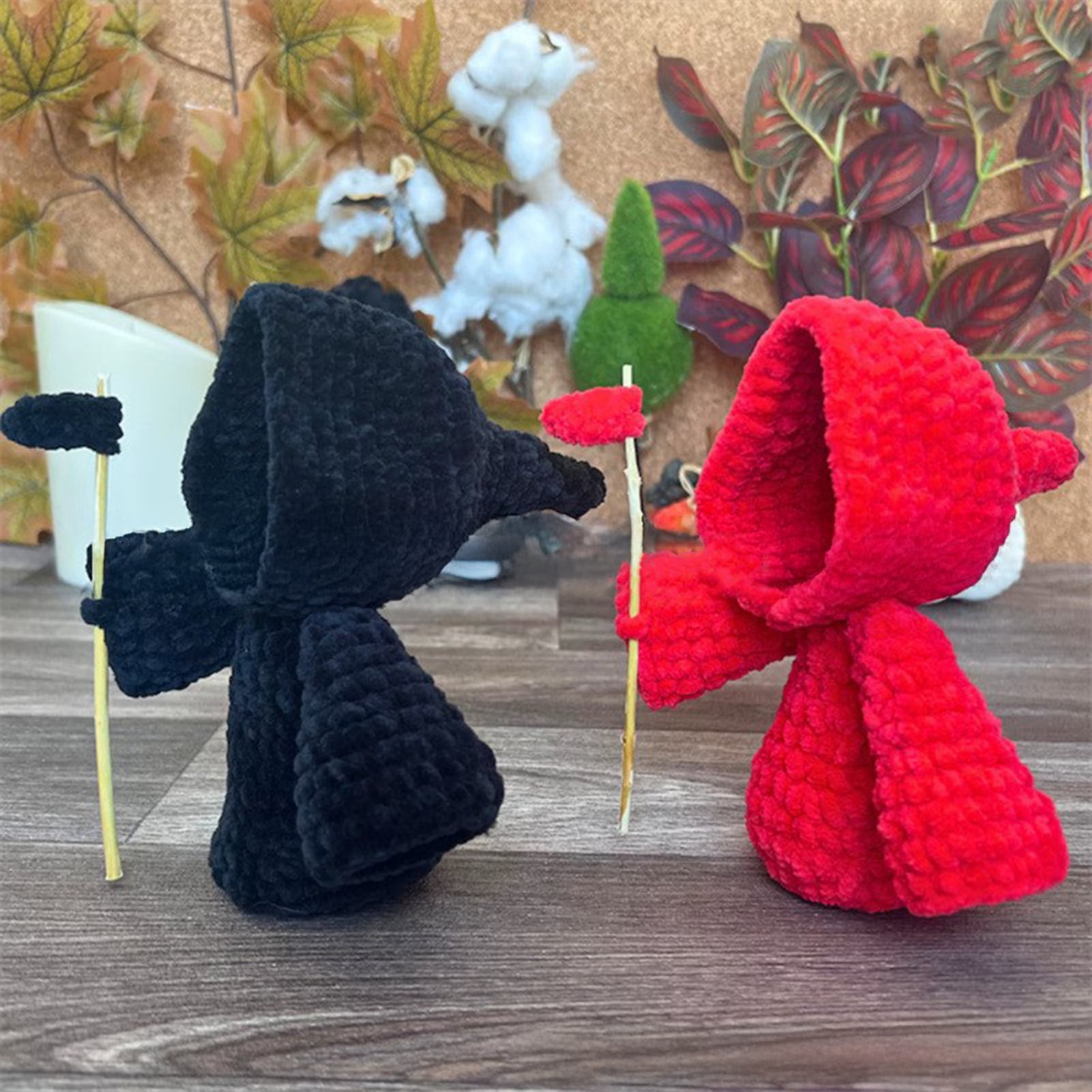 Crocheted Grim Reaper Handmade Reaper Doll Witchy Ghost Crochet Doll ...