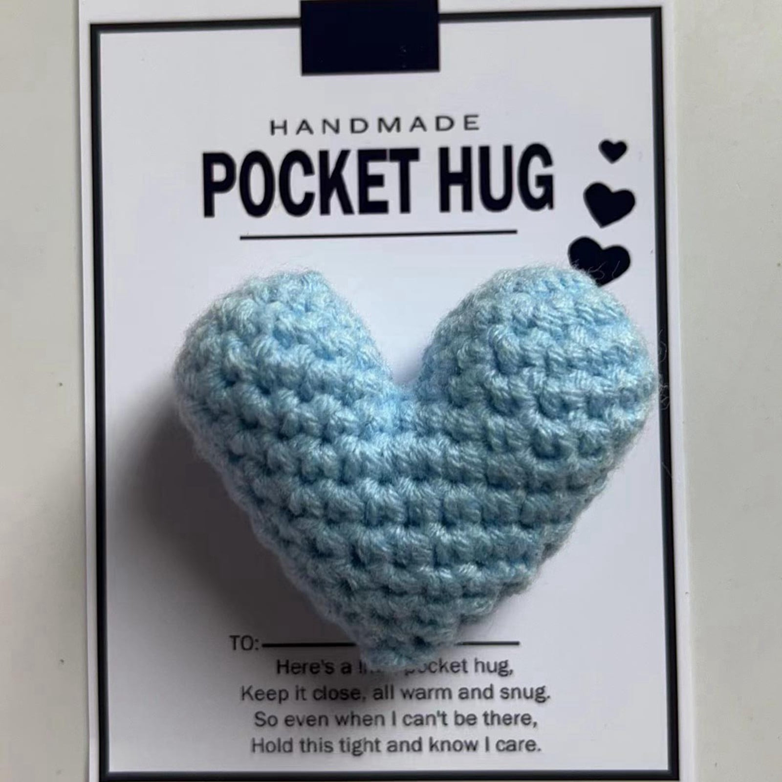 Crocheted Pocket Hug Heart, Handmade Cute Crocheted Pocket Hug Good ...