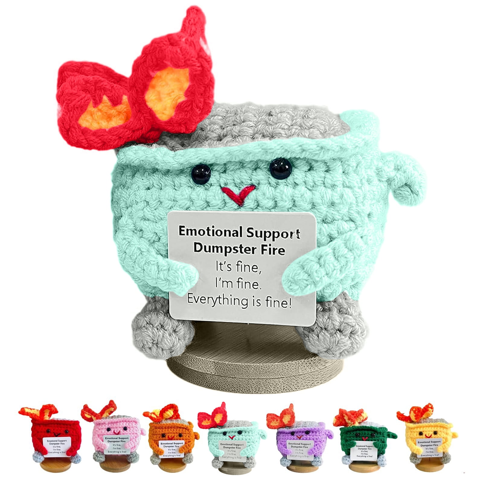 Crocheted Stuffed Animals - Emotional Crochet Dumpster Fire Doll ...