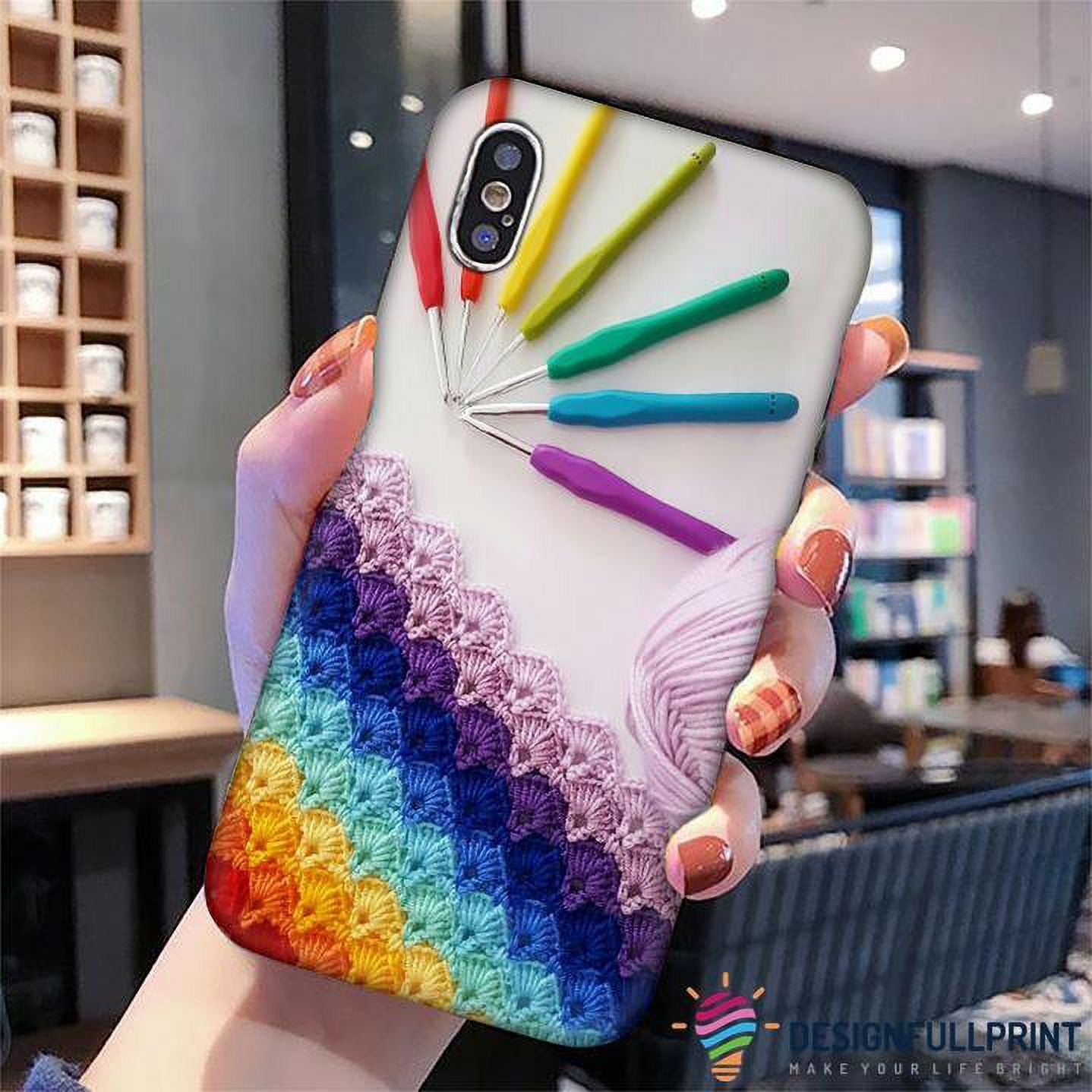 Crocheter Gift Crochet and Knitting Colorful Yarn Phone Case HG ...