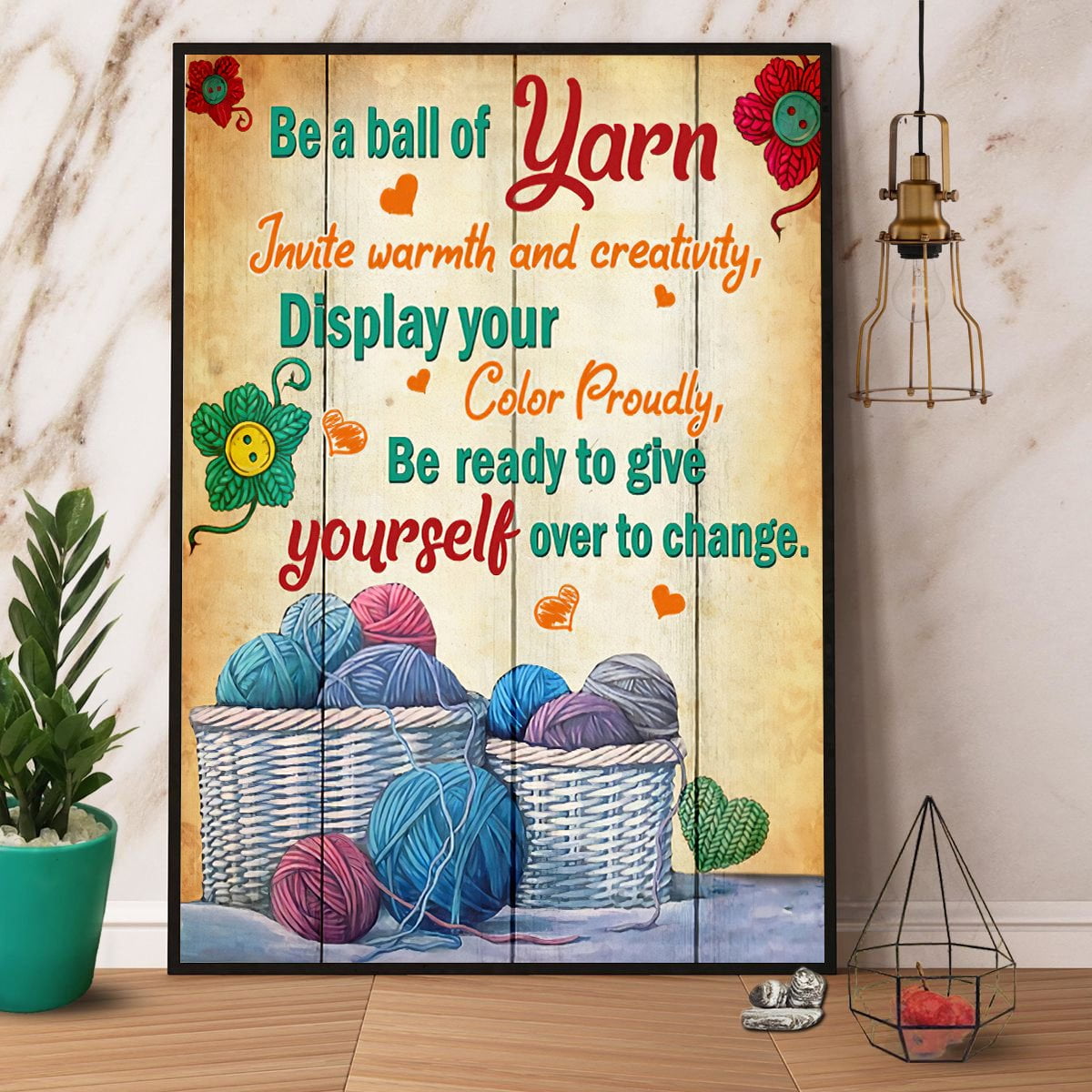 Crocheting Be A Ball Of Yarn Poster No Frame Matte Wall Art Decor 11 x ...