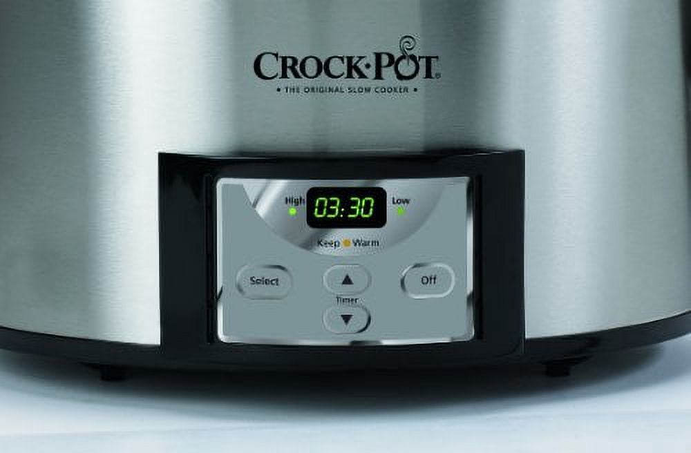 Crock Pot 6 Quart Countdown Programmable Oval Slow Cooker With Dipper