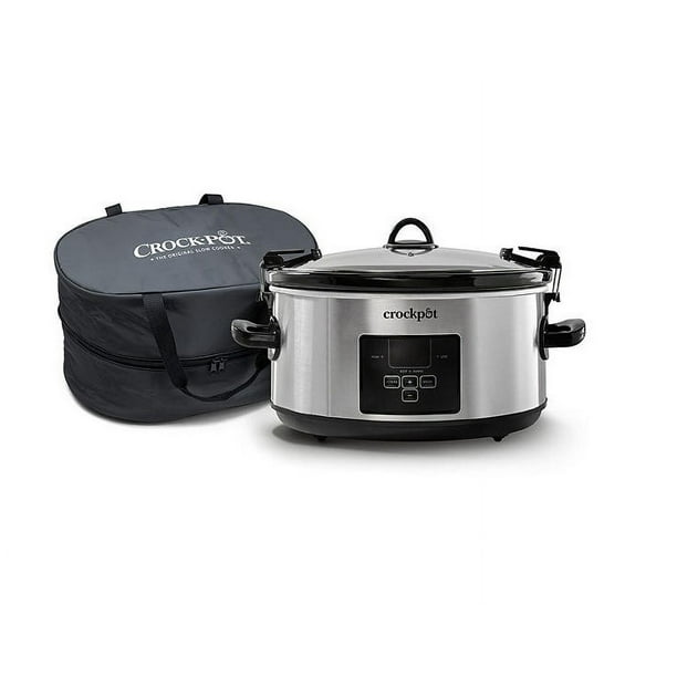 Crock-Pot 7-Qt. Cook & Carry Digital Countdown Slow Cooker with Carry Bag - Walmart Business ...