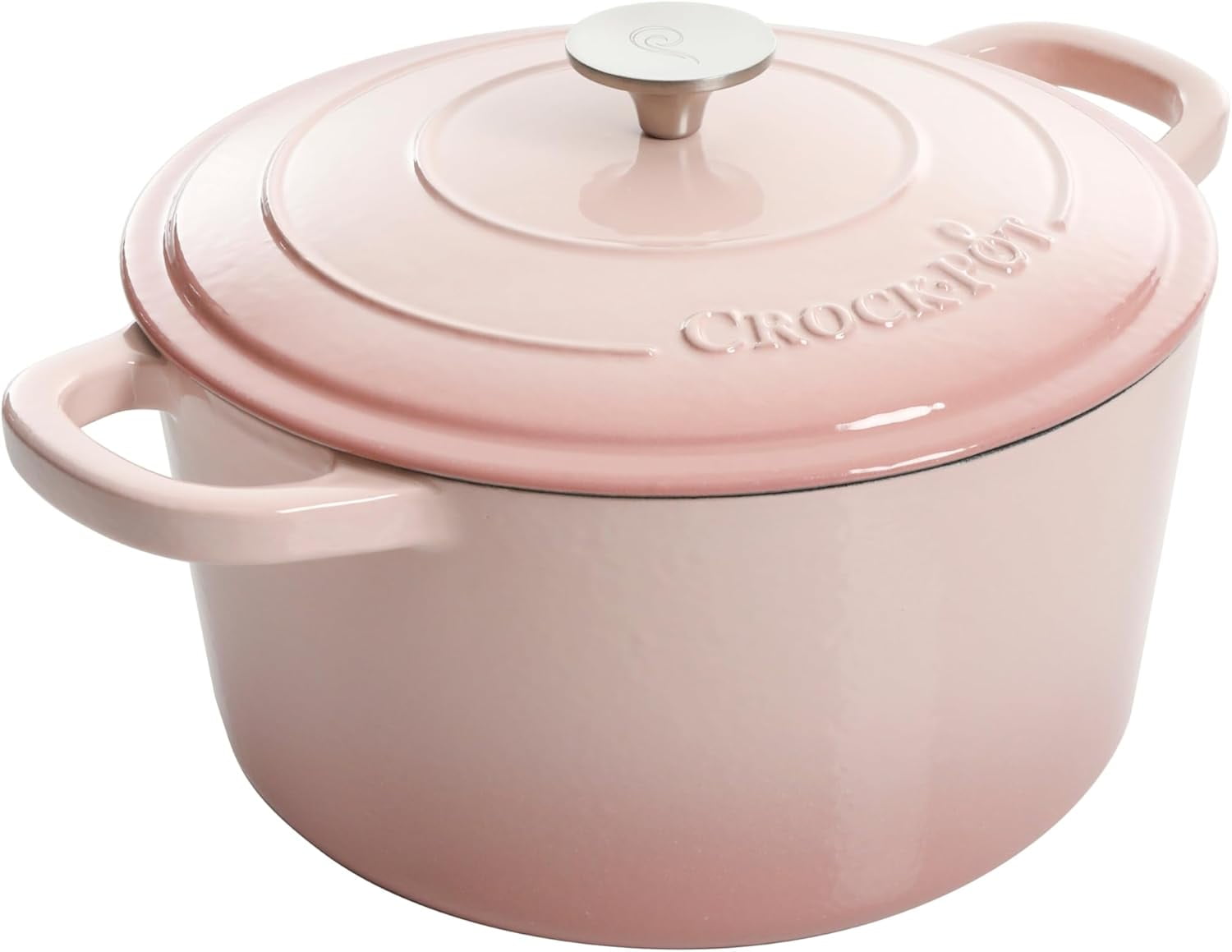 Crock-Pot Artisan Round Enameled Cast Iron Dutch Oven, 7-Quart, Blush ...