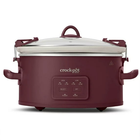 Crock-Pot Cook and Carry Programmable 6qt Ceramic Lambrusco Red Slow ...