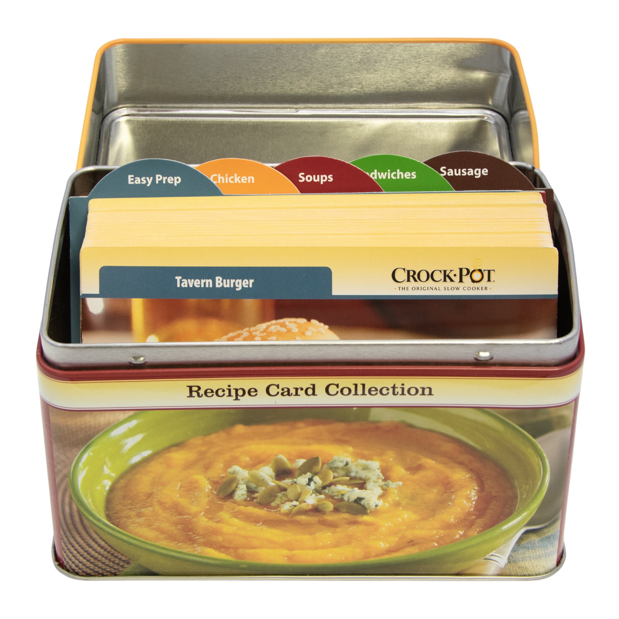 Crock-Pot Recipe Cards in Collectible Tin 76 Recipes Card - Walmart.com