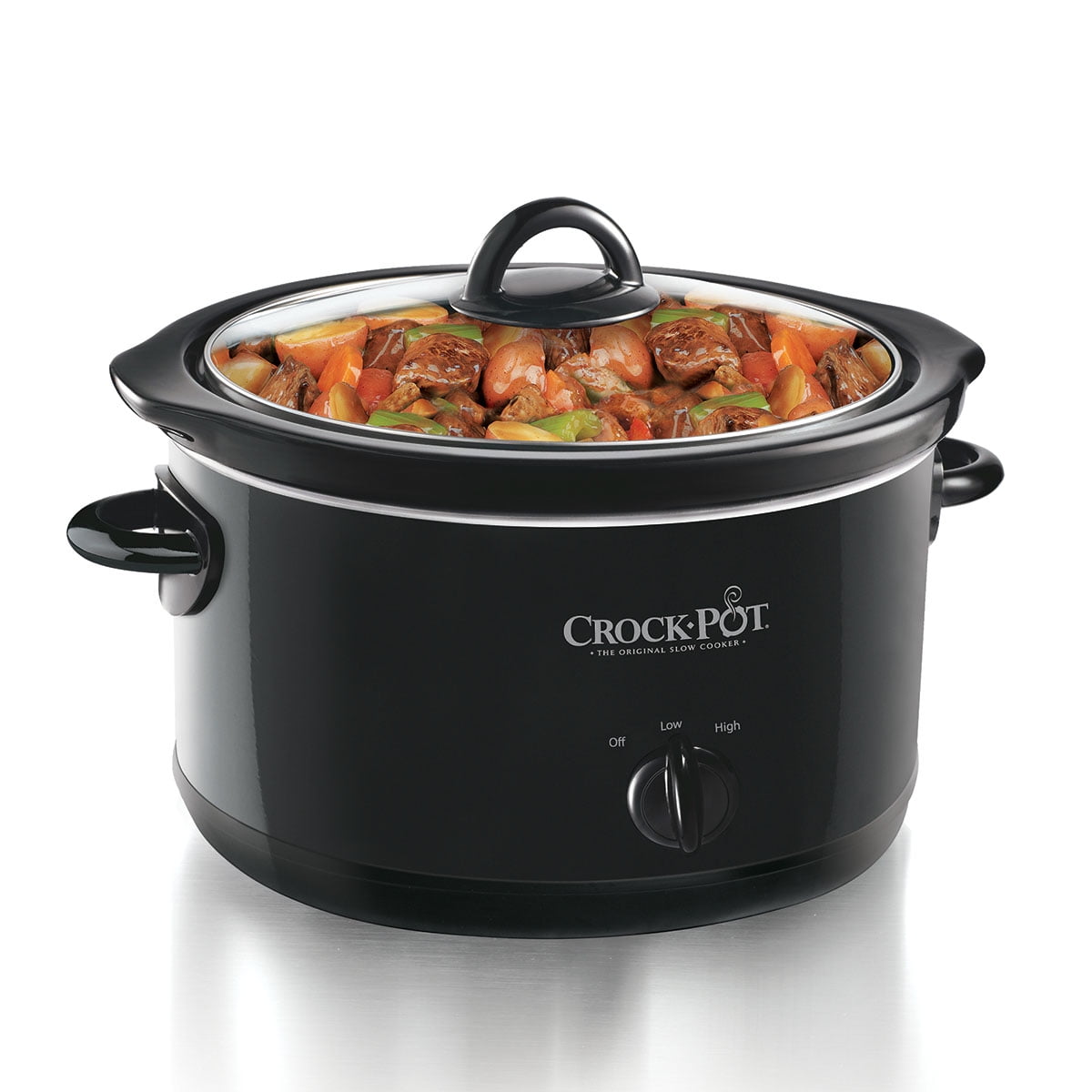 Crock-Pot 4 Quart Slow Cooker with Temperature Control, Black - Walmart.com
