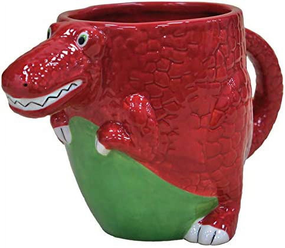 Crockery Critters T-Rex Mug from Deluxebase. Dinoasaur Shaped Mug for Kids and Adults. Hand ...