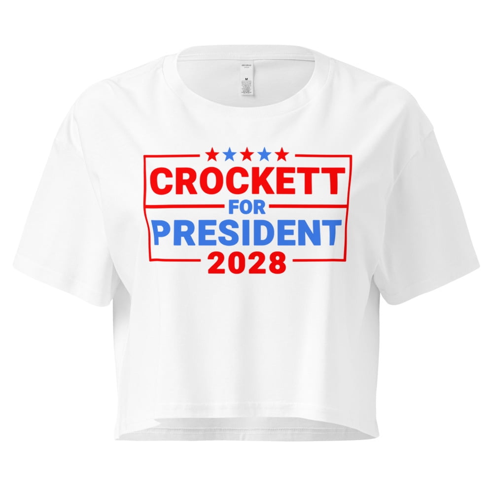 Crockett Support for Election 2028 Women’s Crop Top, Jasmine Crockett ...