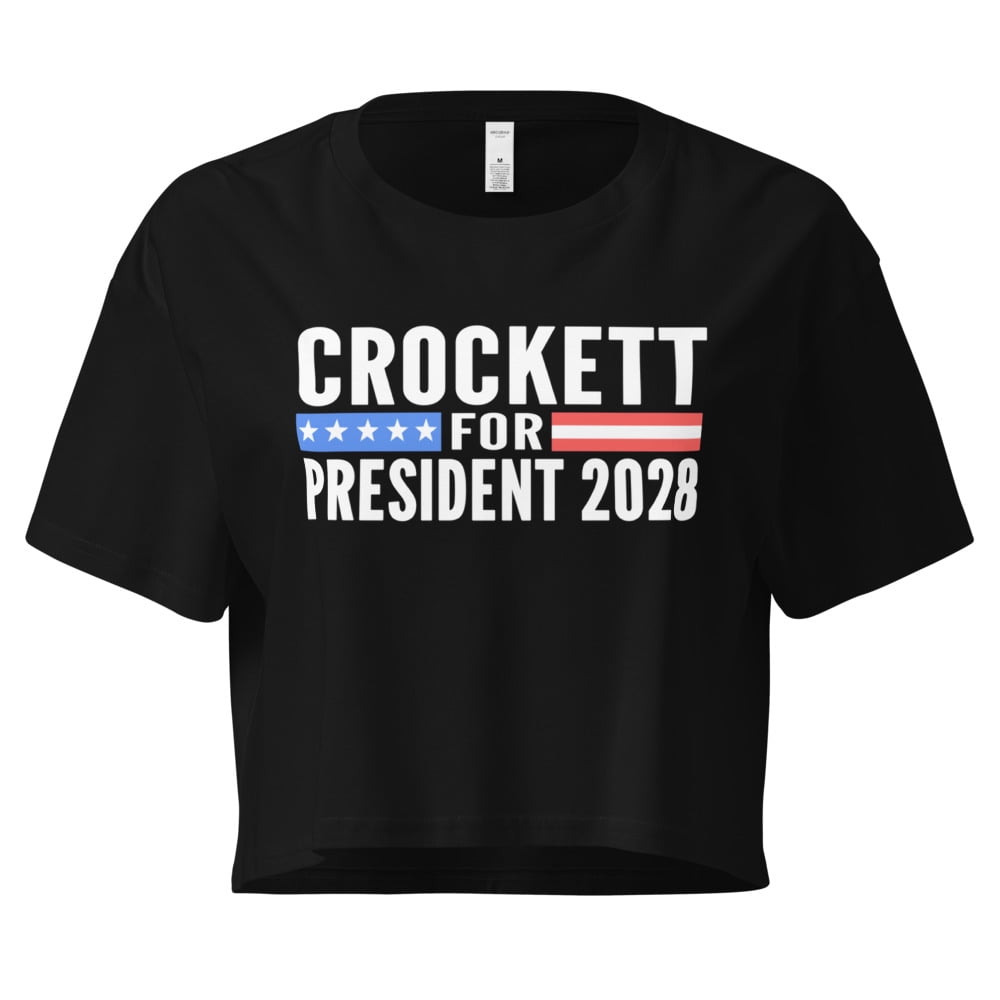 Crockett Support for Presidential Election 2028 Women’s Crop Top ...