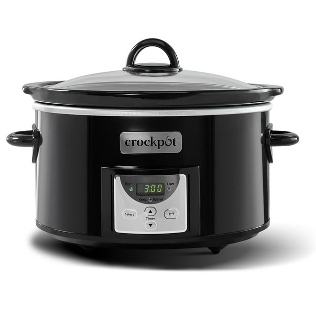 Crockpot Automatic 4-Qt. Digital Countdown Slow Cooker, Black - Walmart.com