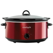 Mainstays 6 Quart Oval Slow Cooker, Stainless Steel Finish, Glass Lid ...