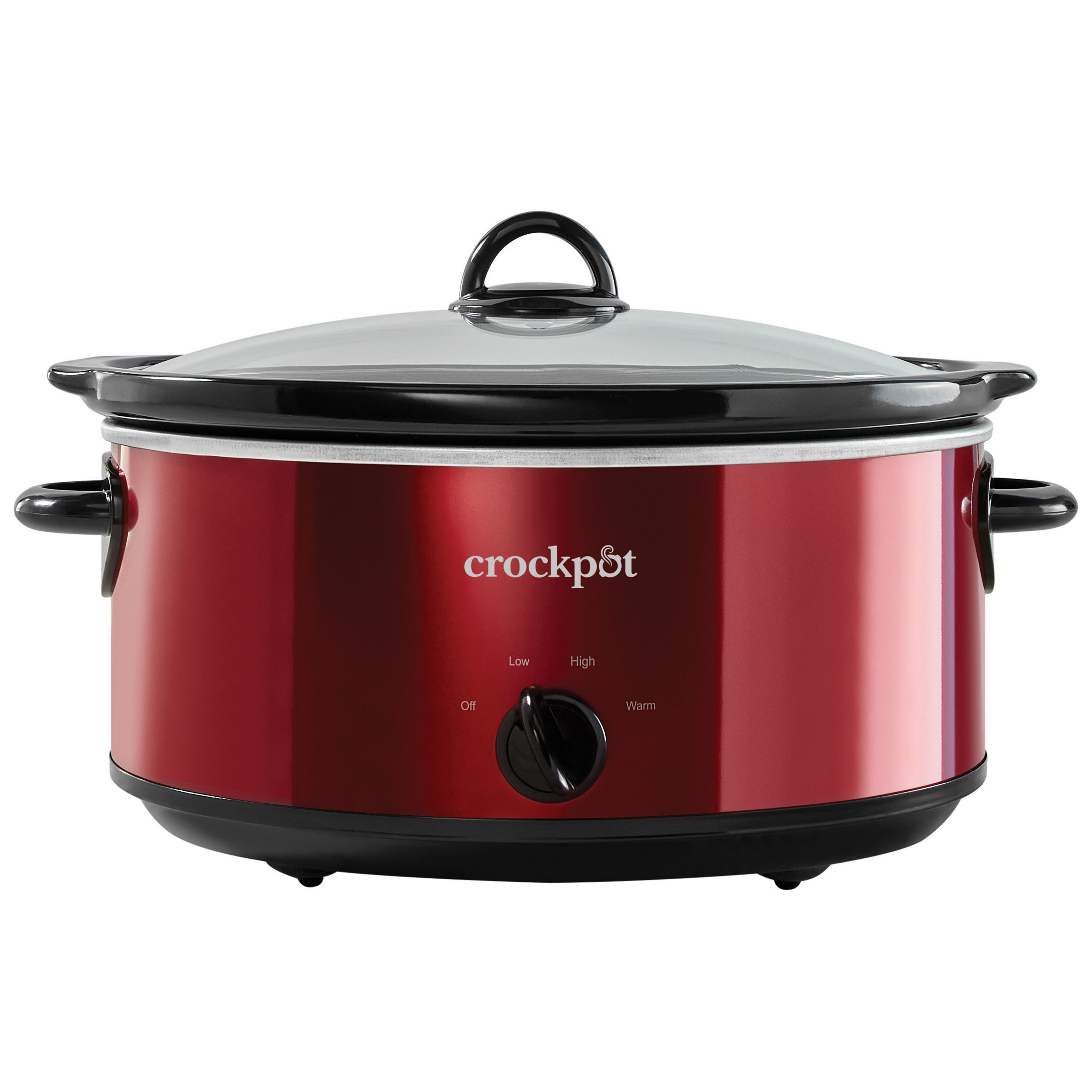 Brandclub Crockpot 7 Quart Manual Slow Cooker Red Stainless Steel Brandclub Crockpot 7 Quart Manual Slow Cooker Red Stainless Steel