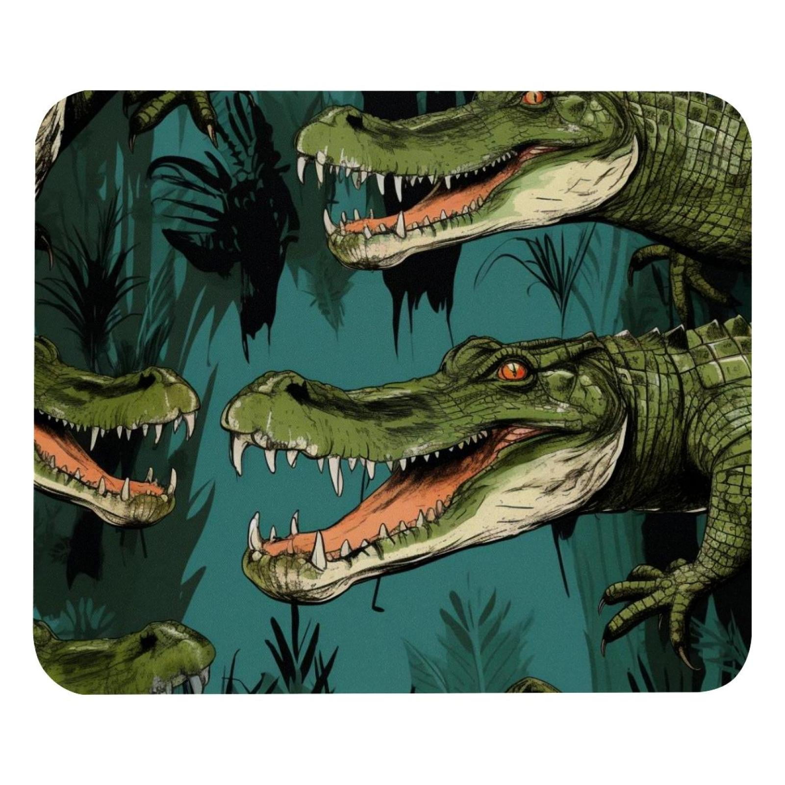 Crocodile 8.3x9.8 Inch Square Desk Mat with Non-Slip Rubber Bottom for ...