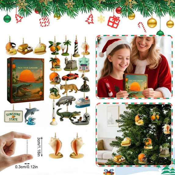 Crocodile Advent Calendar, Acrylic 2Darrival Calendar Includes 24 Arrival Calendars, Countdown ...