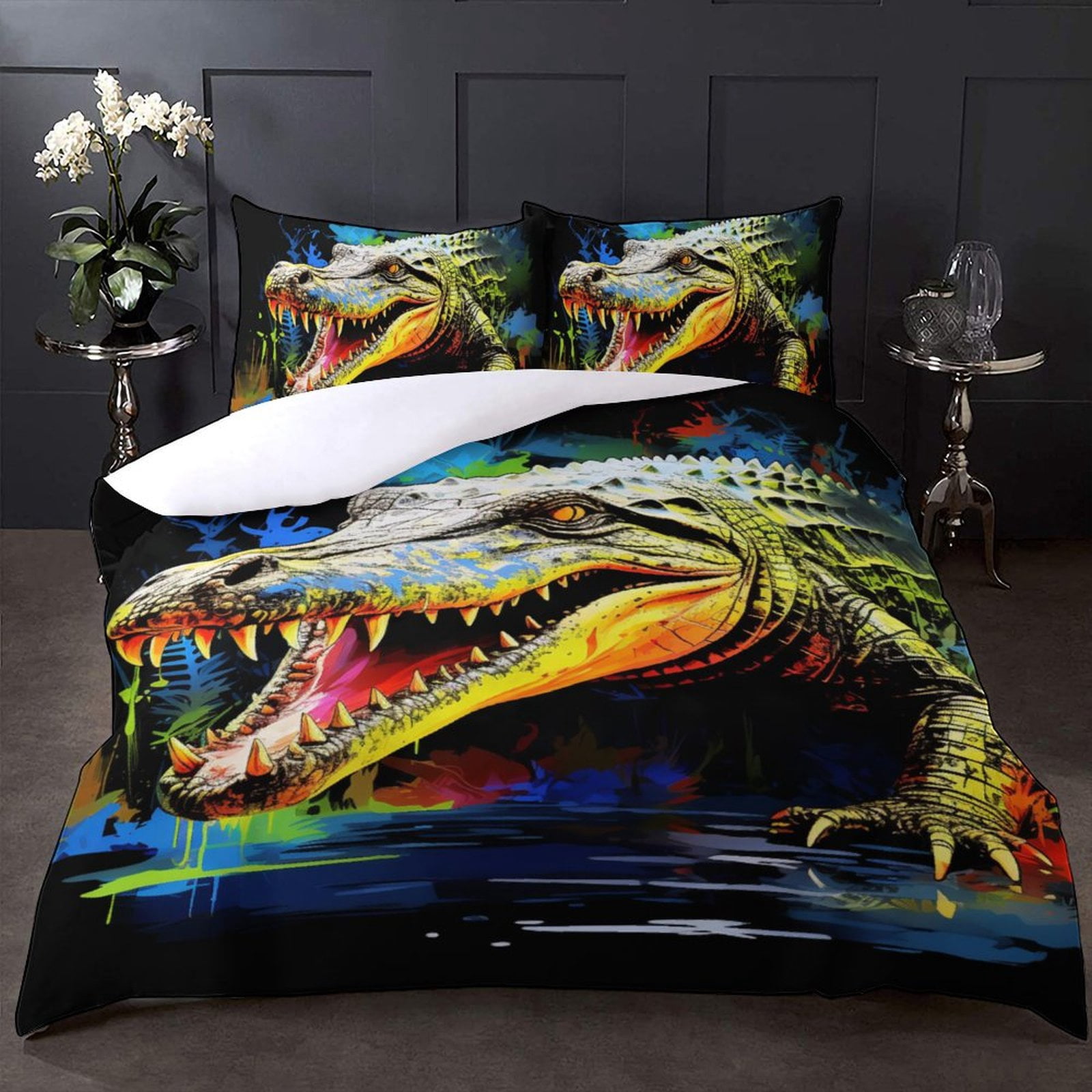 Crocodile Bedding Set Quilt Cover 3D Printed Comforter Covers Duvet ...