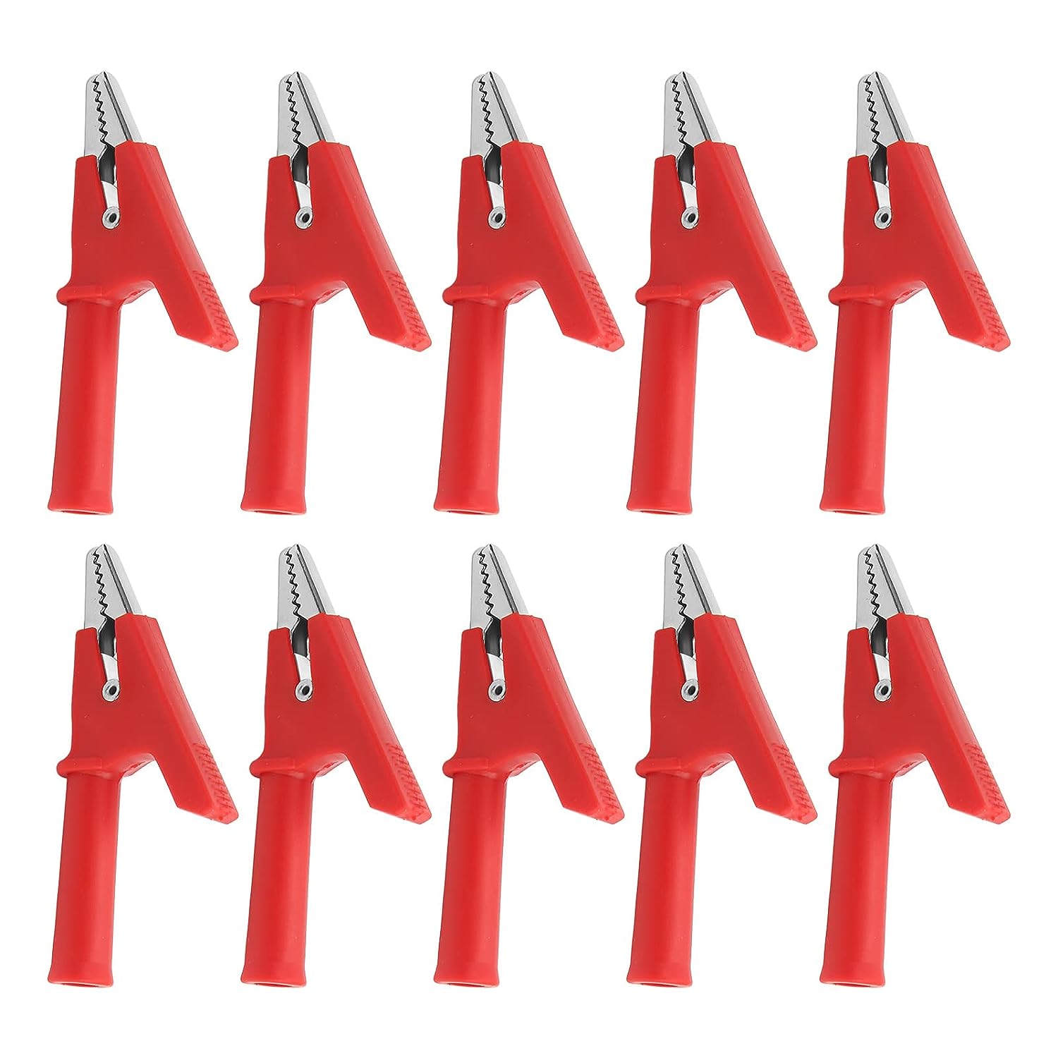 Crocodile Cable Clip, PVC Brass 10A Rated Current 10Pcs Testing Clamp ...