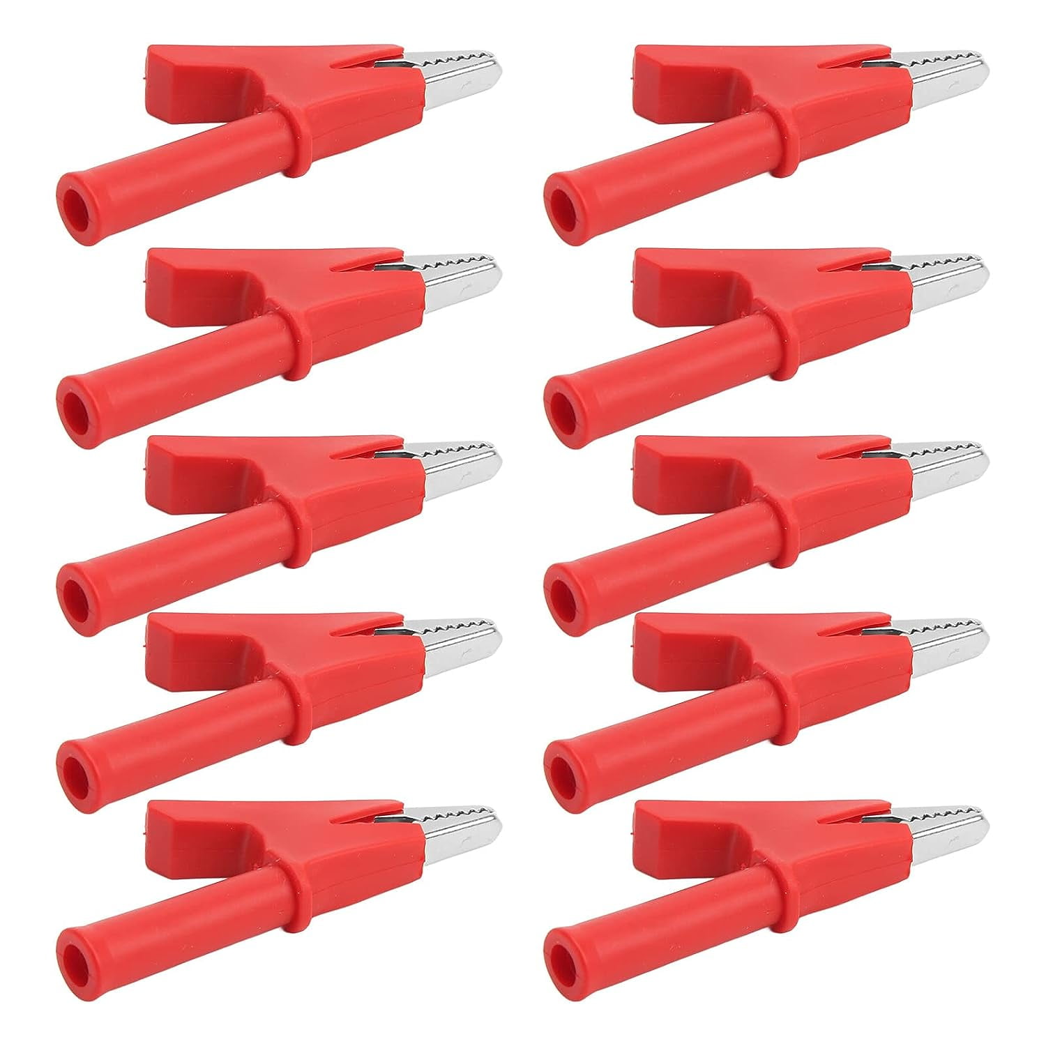 Crocodile Cable Clip, PVC Brass 10mm Opening Testing Clamp 10A Rated ...