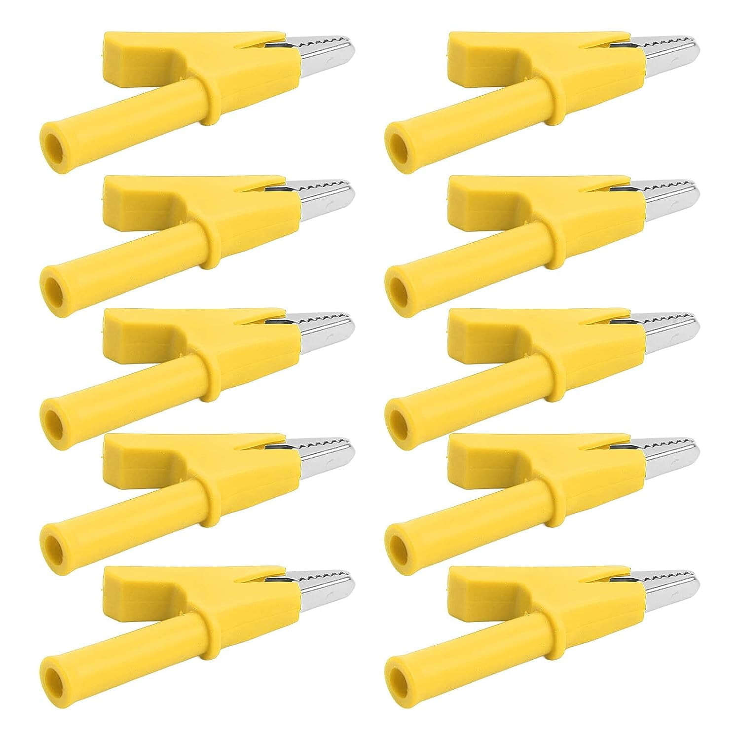 Crocodile Cable Clip, PVC Brass 10mm Opening Testing Clamp 10A Rated ...