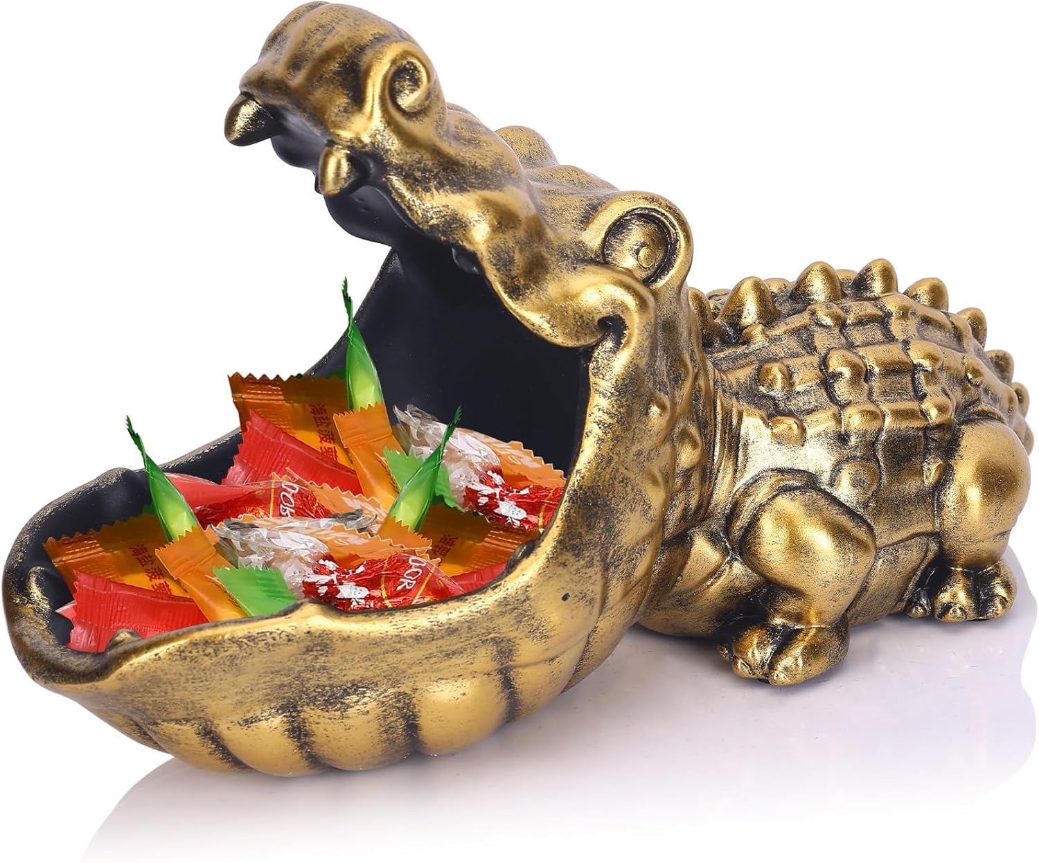 Crocodile Candy Dish, Fun Crocodile Statue Key Bowl for Entryway Table ...