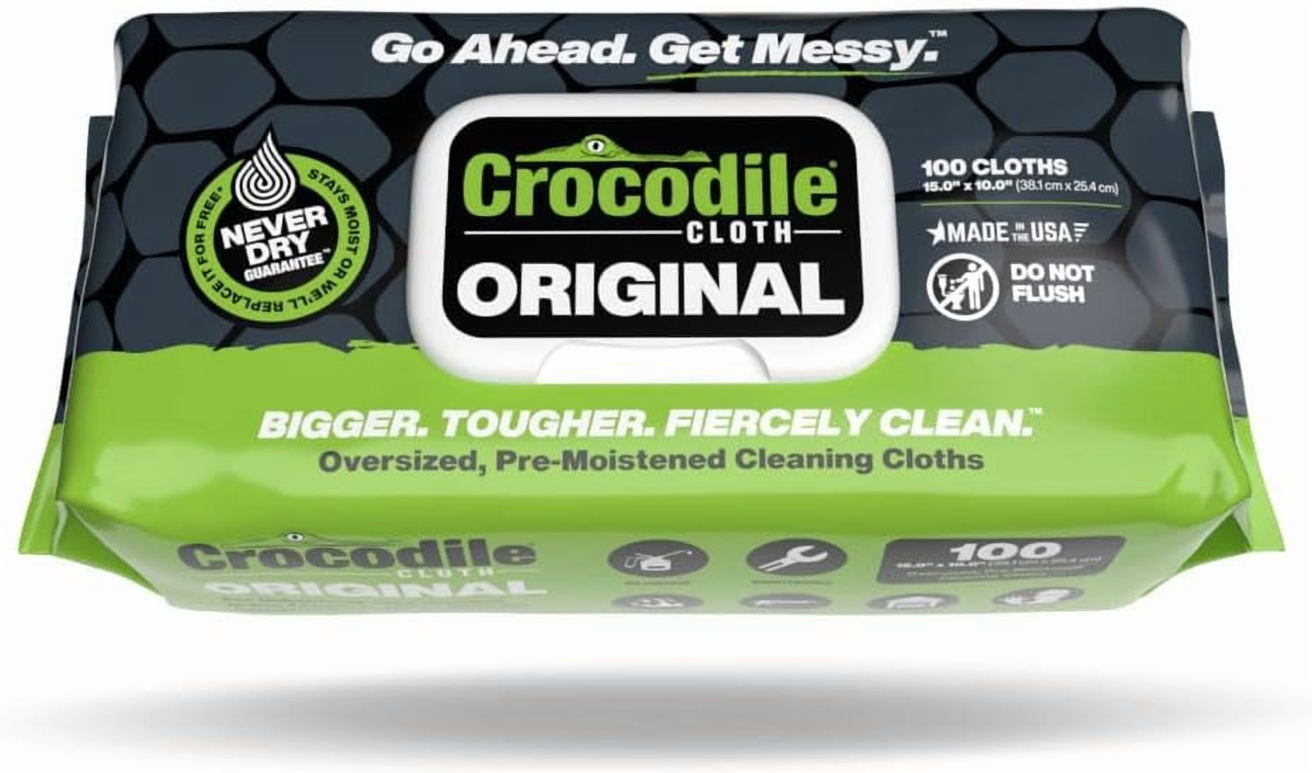 Crocodile Cloth Industrial Hand and Tool Cleaning Wipes - Heavy-Duty ...