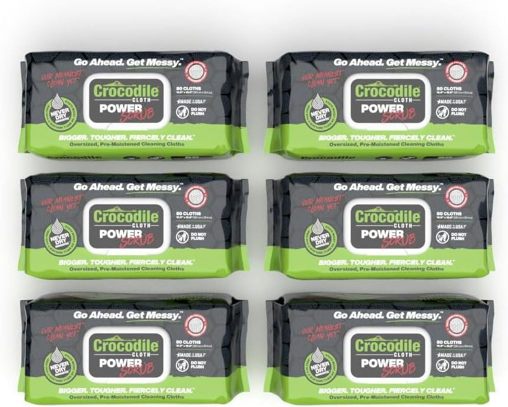 Crocodile Cloth Power Scrub - 6 pack. 480 15" x 10" Heavy Duty Cleaning ...