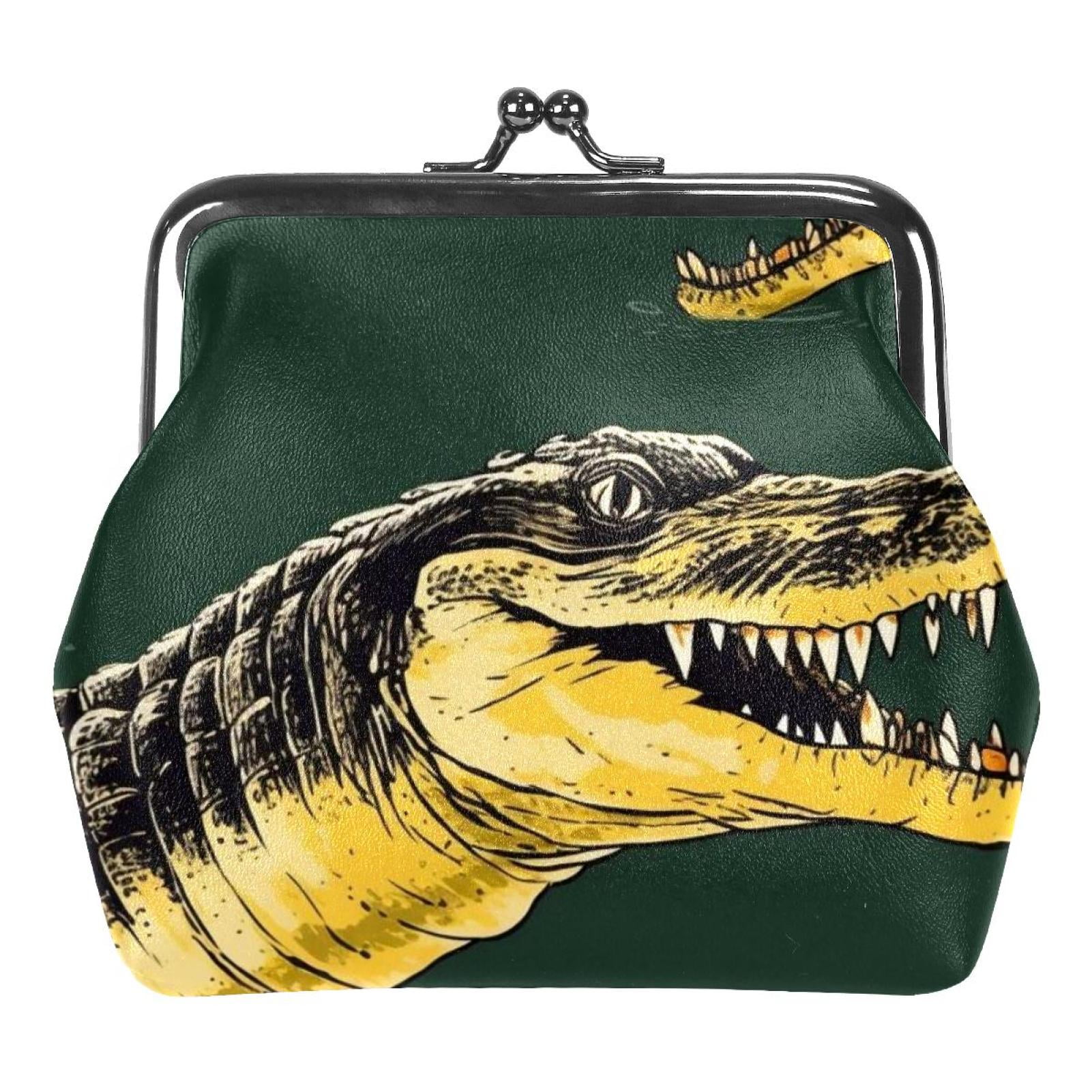 Crocodile Coin Purse Kiss Lock Change Purse Vintage Trinkets Pouch ...