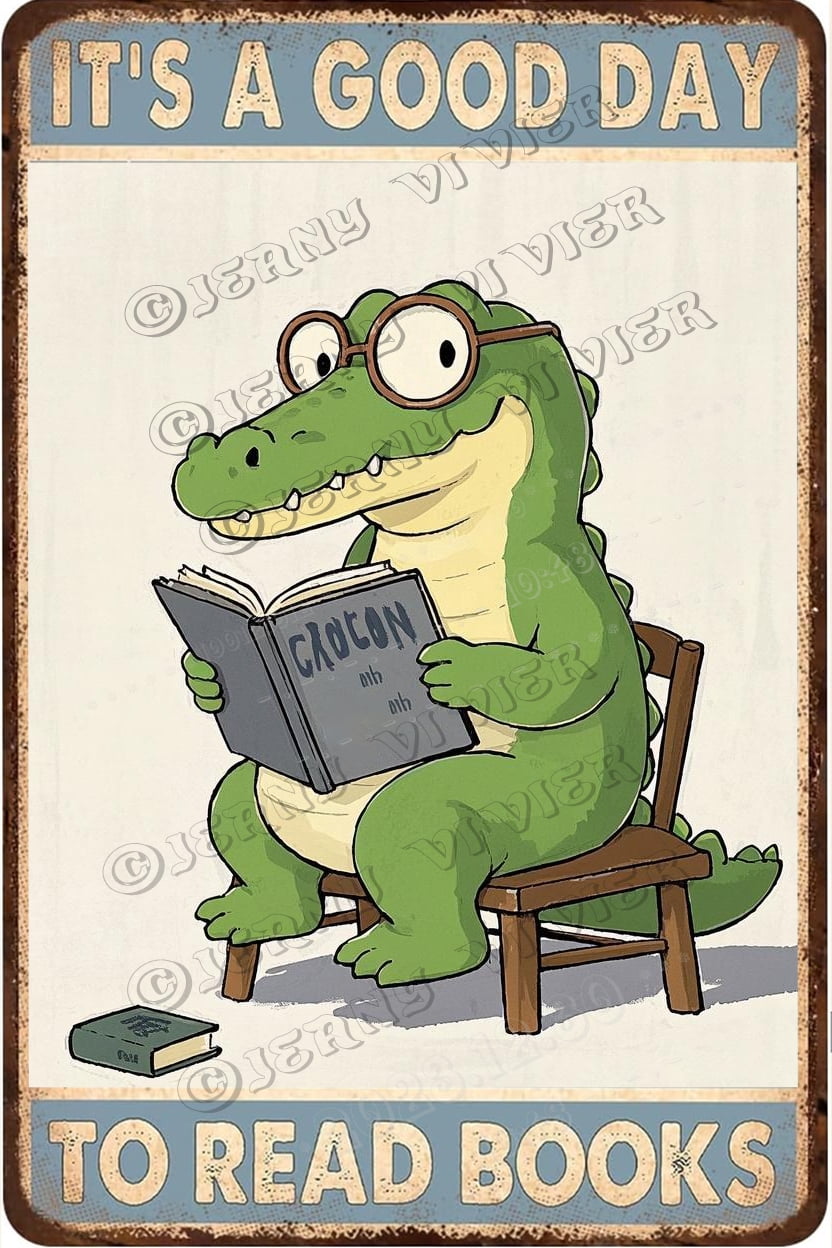Crocodile Decor What Matters Most Is How You See Yourself Retro Metal ...