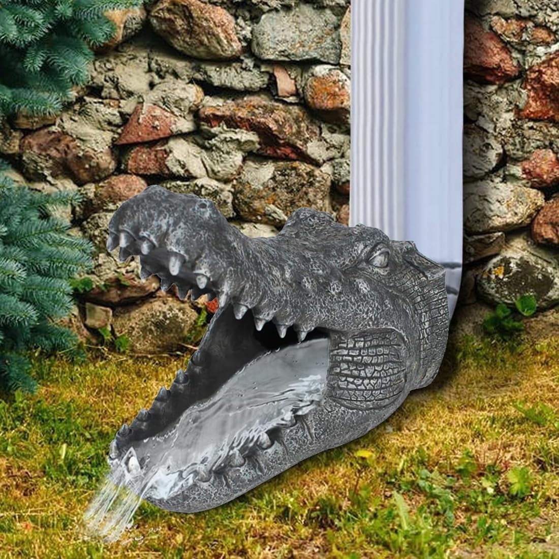 Crocodile Downspout Outdoor Extension Decoration, Gutter Guardian Rain ...