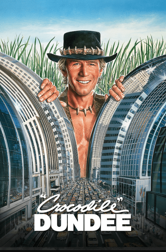 Crocodile Dundee 1986 Poster 24x36 - Iconic Comedy, Paul Hogan Outback ...