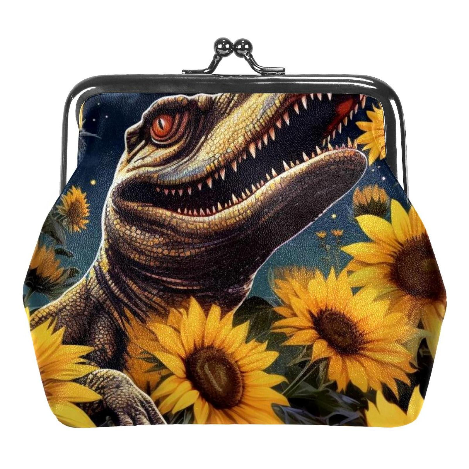 Crocodile Elegant Black Coin Purse with 0.7 Microfiber Interior and 4 ...